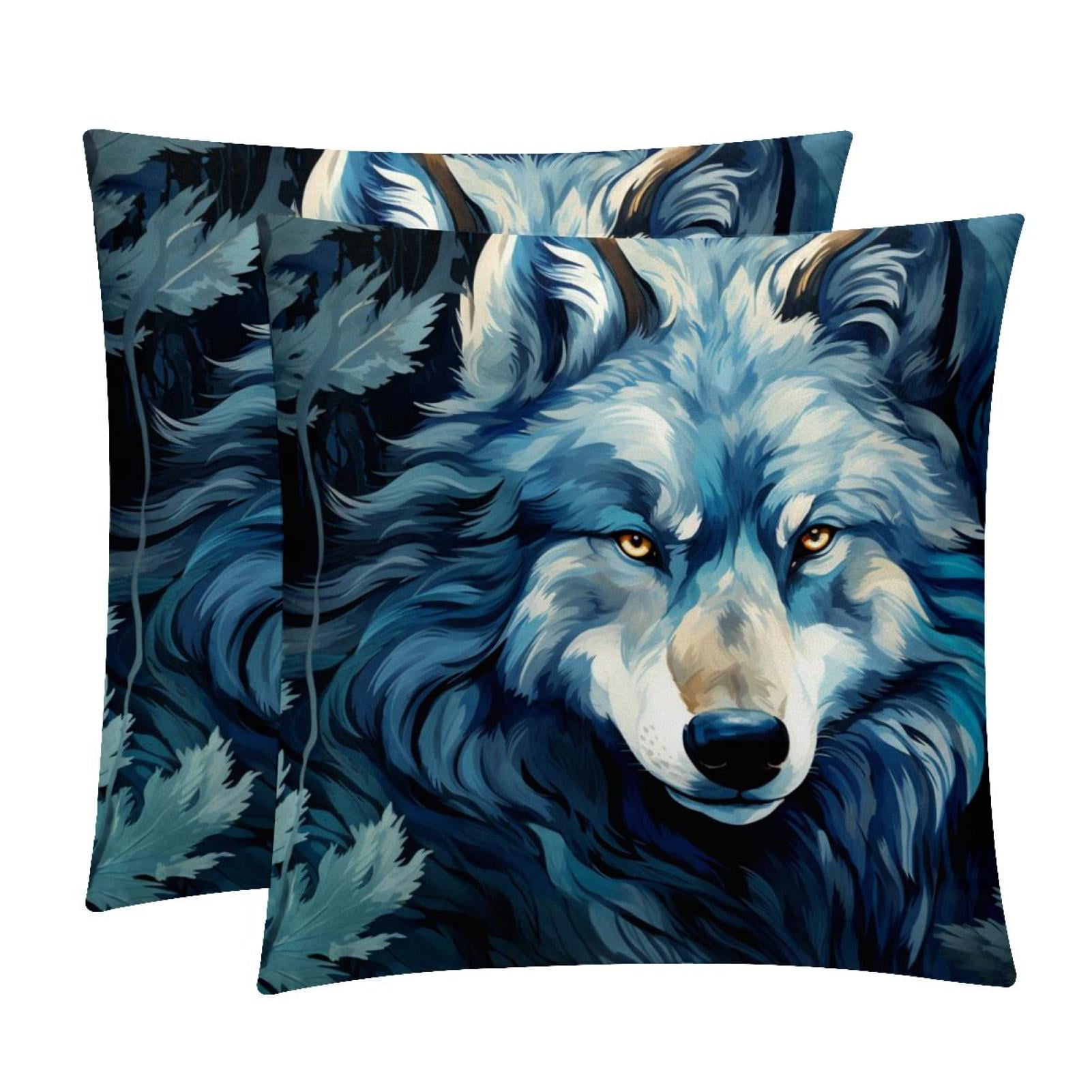 Wolf Patterns for Home Decor, Covers Available in 16x16, 18x18, and ...
