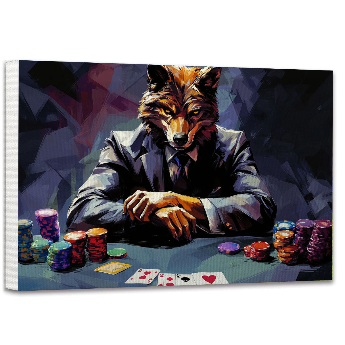 Wolf Playing Poker Poster Wall Art Poster Wall Decor Aesthetic Posters ...