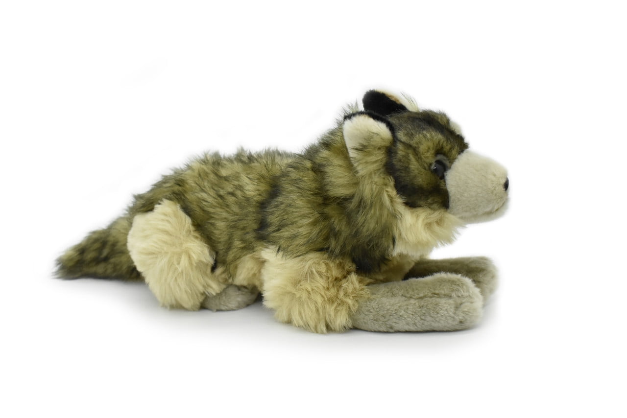Wolf Plush Toy, Realistic Stuffed Animal, Timber, Lifelike, Stuffed ...