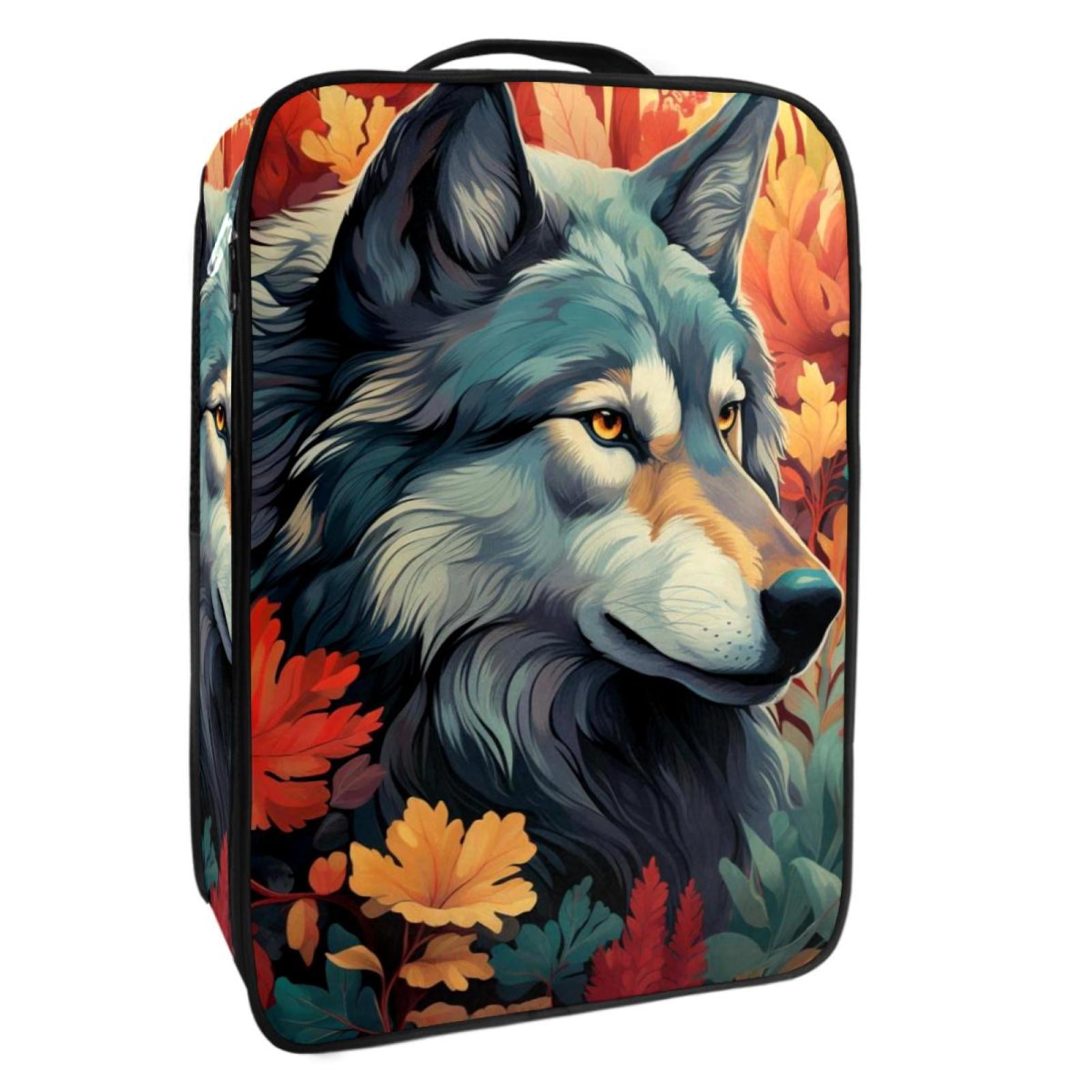 Wolf Polyester Shoe Boxes Organizer Container, 23x31cm/9x12in, Closet ...