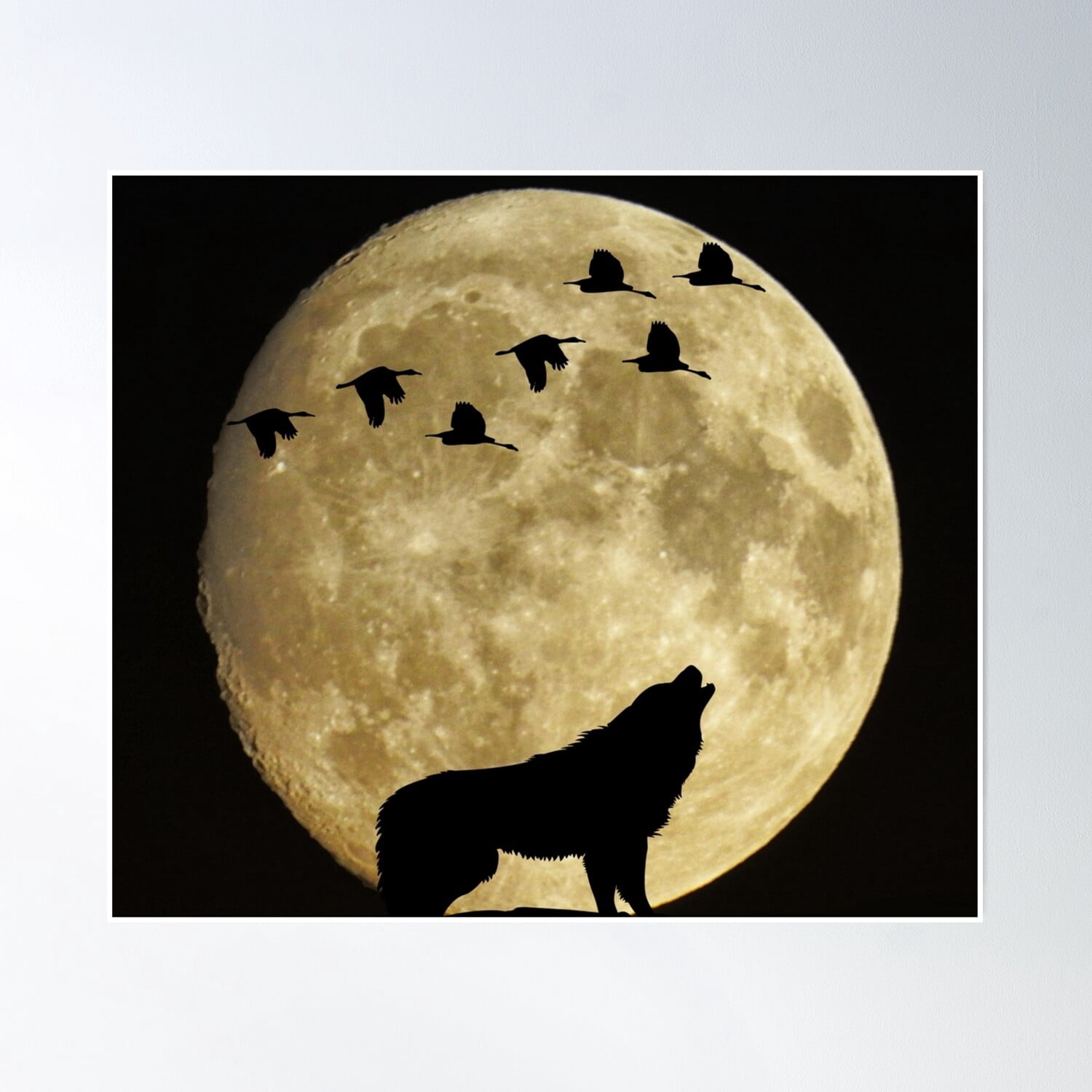 Wolf Poster Wall Art Modern Wall Decor Art Home Decor Vintage Gift ...