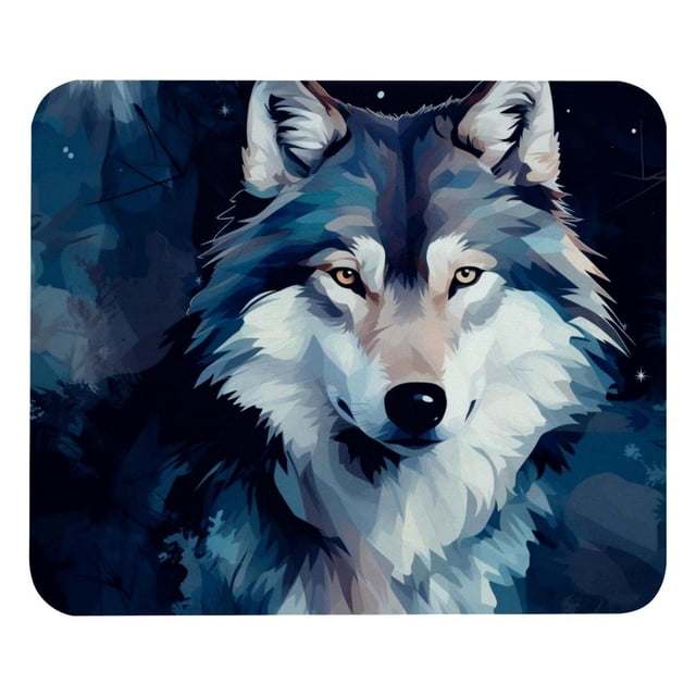Wolf Printed Non-Slip Rubber Bottom Gaming Mouse Pad 8.3x9.8 Inch ...