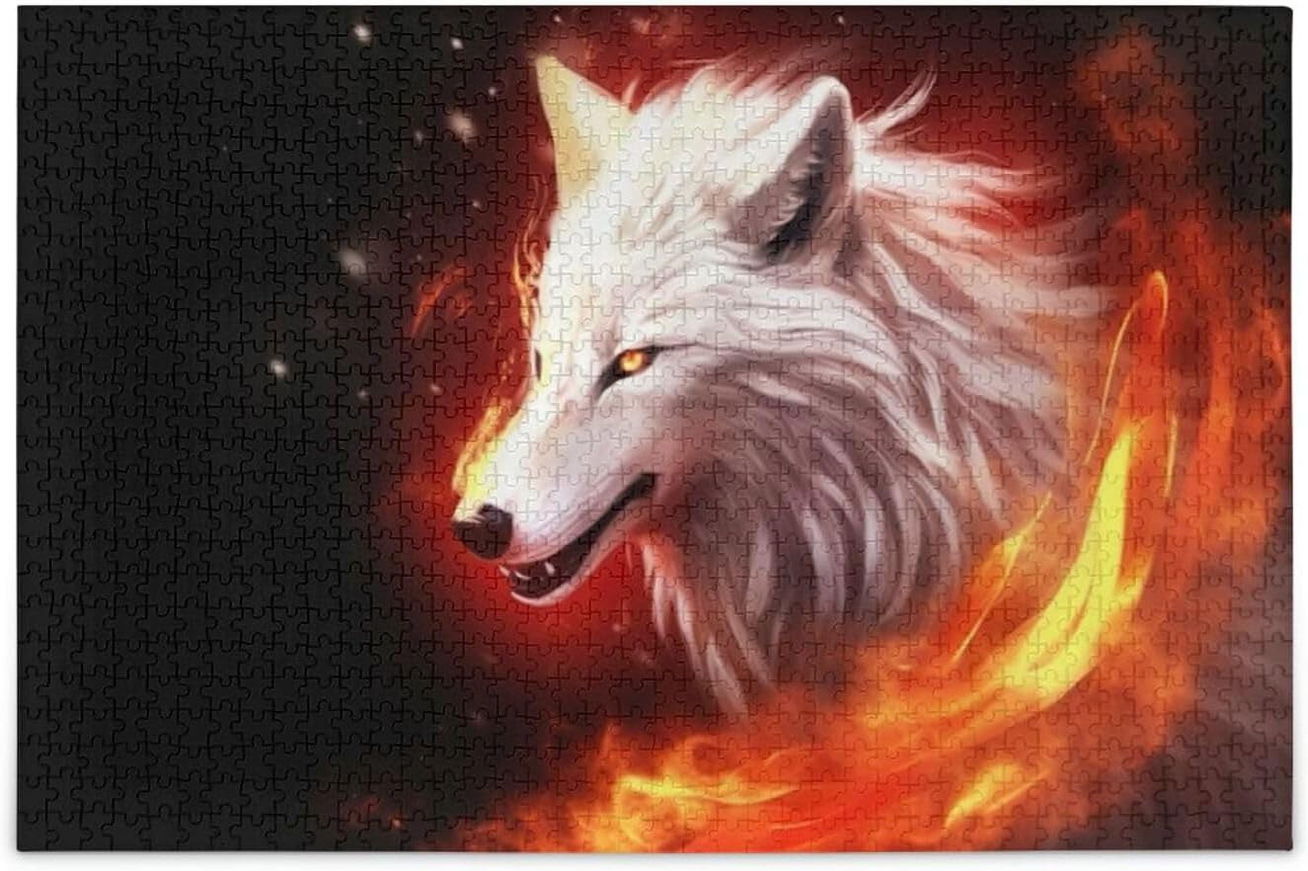 Wolf Puzzles for Adults 1000 Pieces, Die-Cut Puzzle Pieces Are Easy To ...