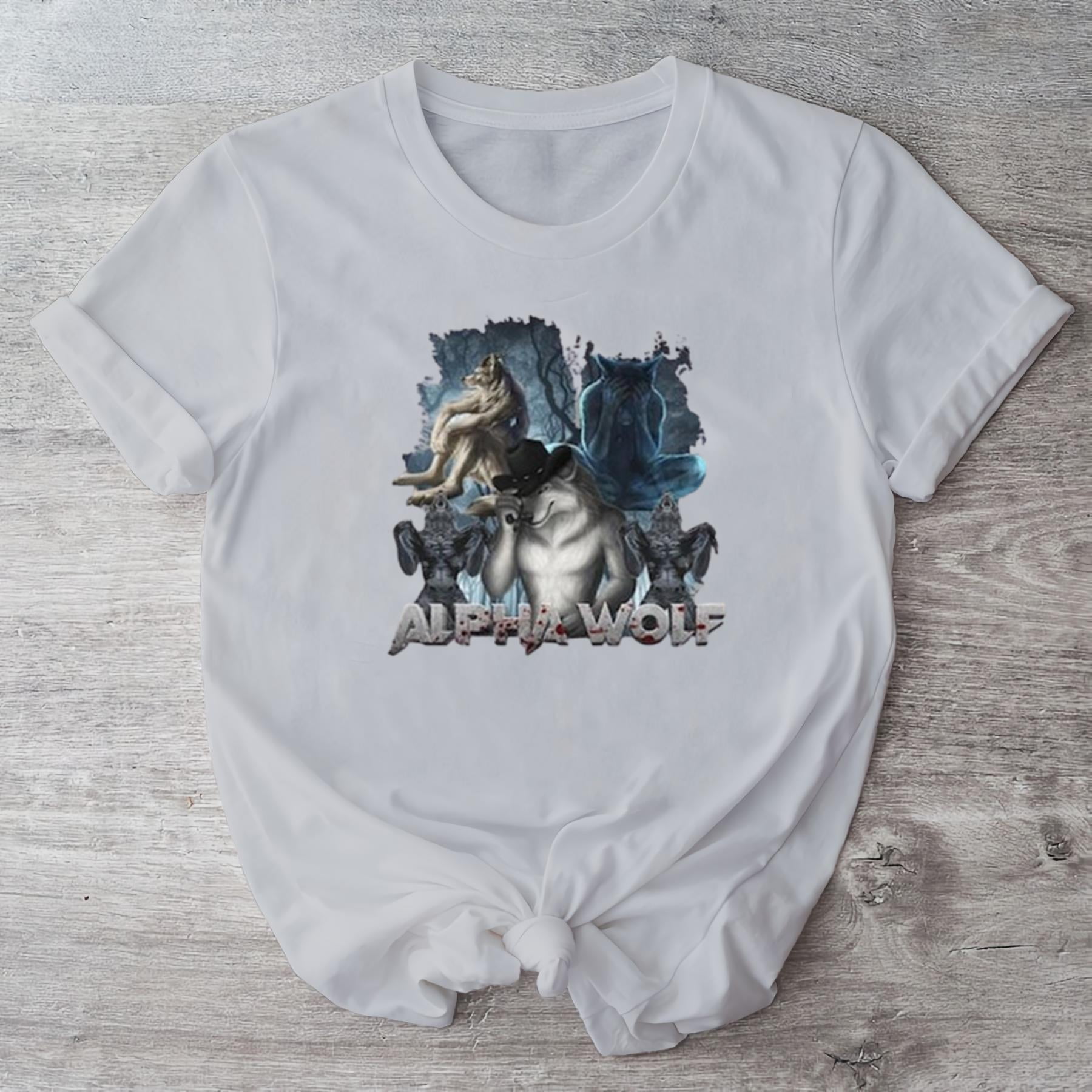 Wolf Ripping Alpha Wolf Meme T-shirts - Walmart.com