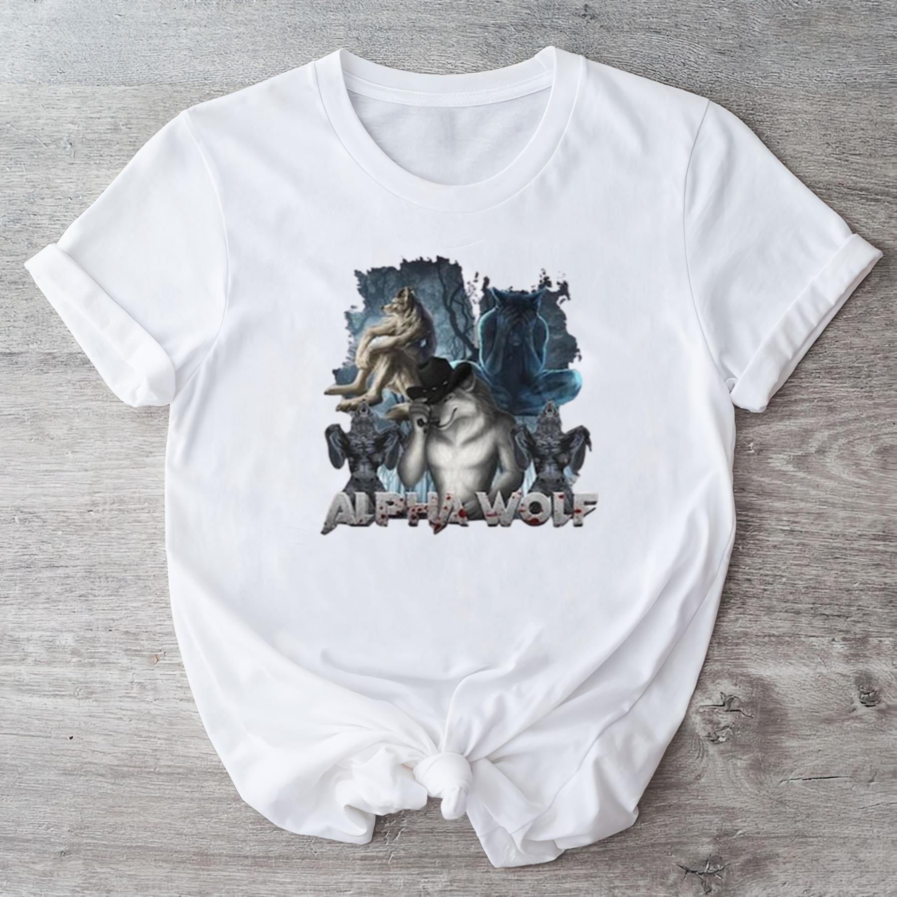 Wolf Ripping Alpha Wolf Meme T-shirts - Walmart.com