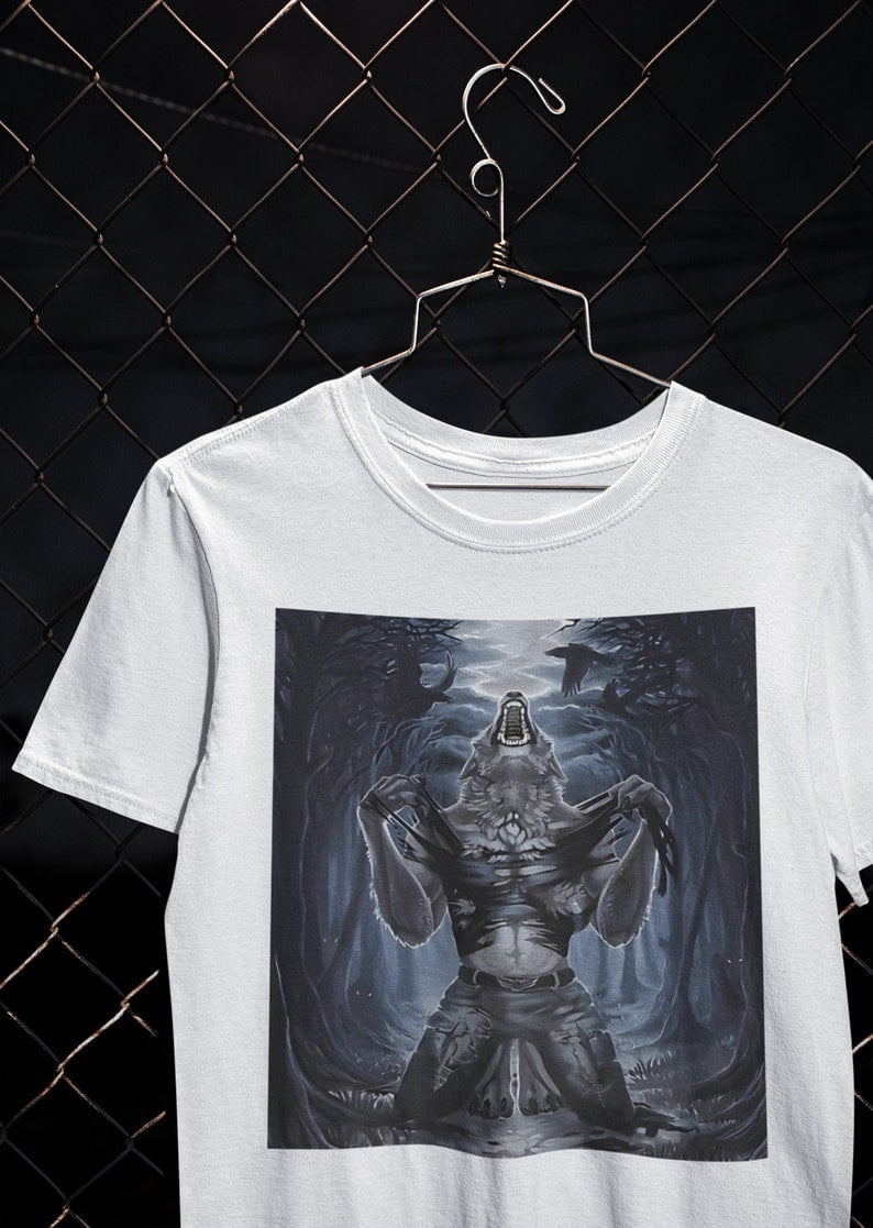 Wolf Ripping Shirt, Funny Meme Shirt, Sitting Wolf, Gift for Best ...