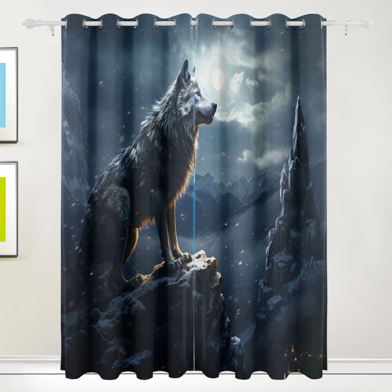 Wolf Room Blackout Cutrains Original Design Summer Thermal Insulated ...