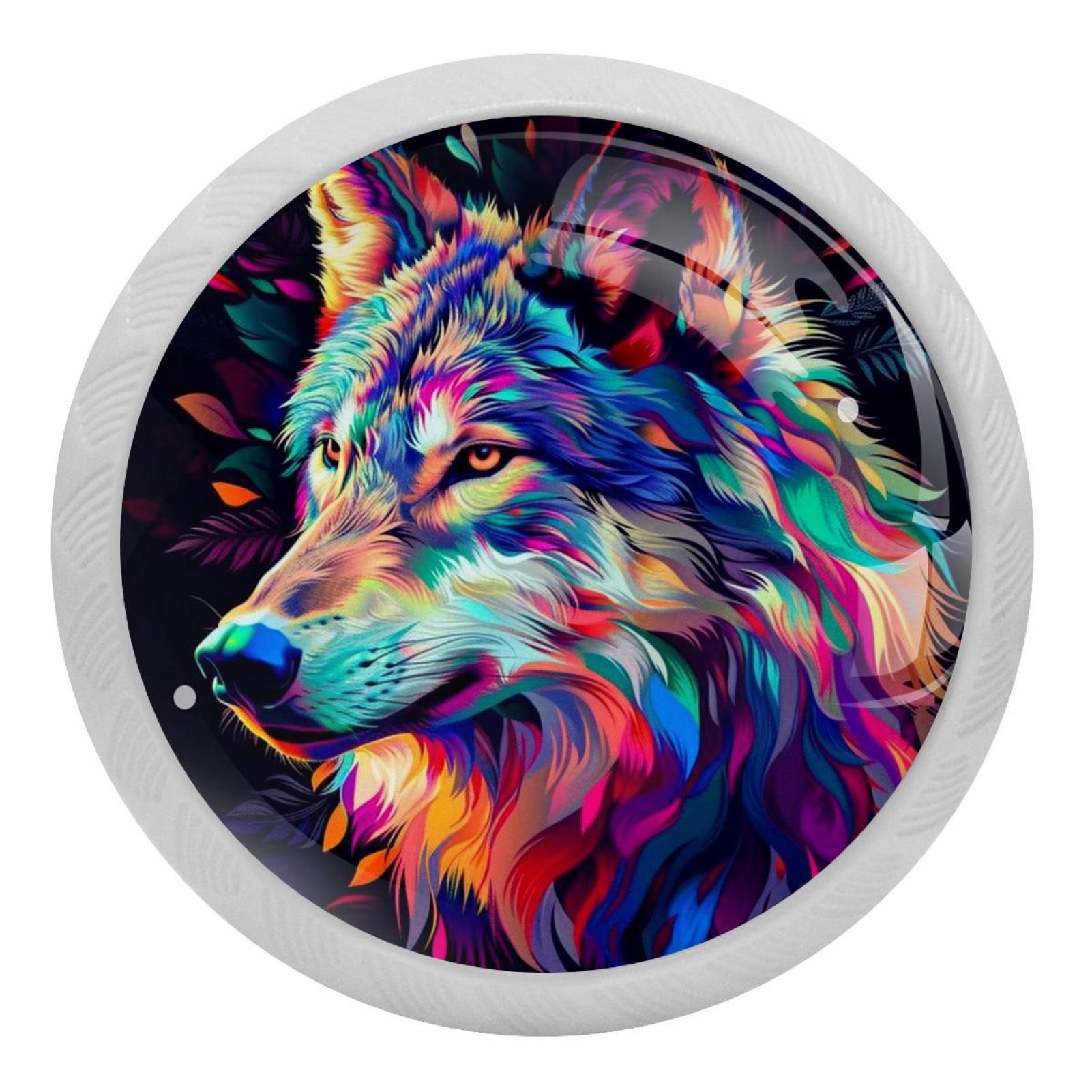 Wolf Round Glow-in-the-Dark Dresser Hardware Pack: Fluorescent Drawer ...