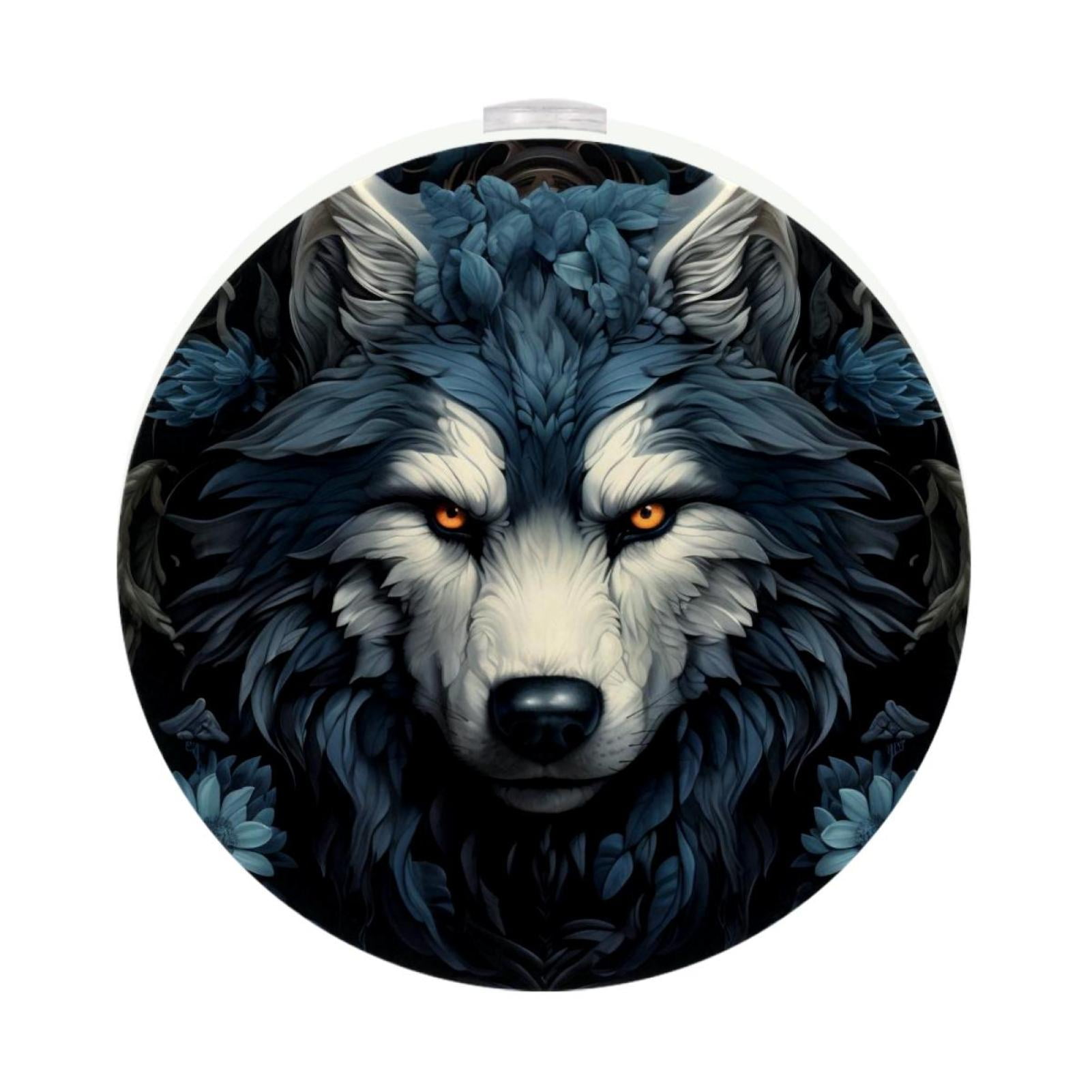 Wolf Set of 2 LED Round Night Lights for Brightening up your Space at ...