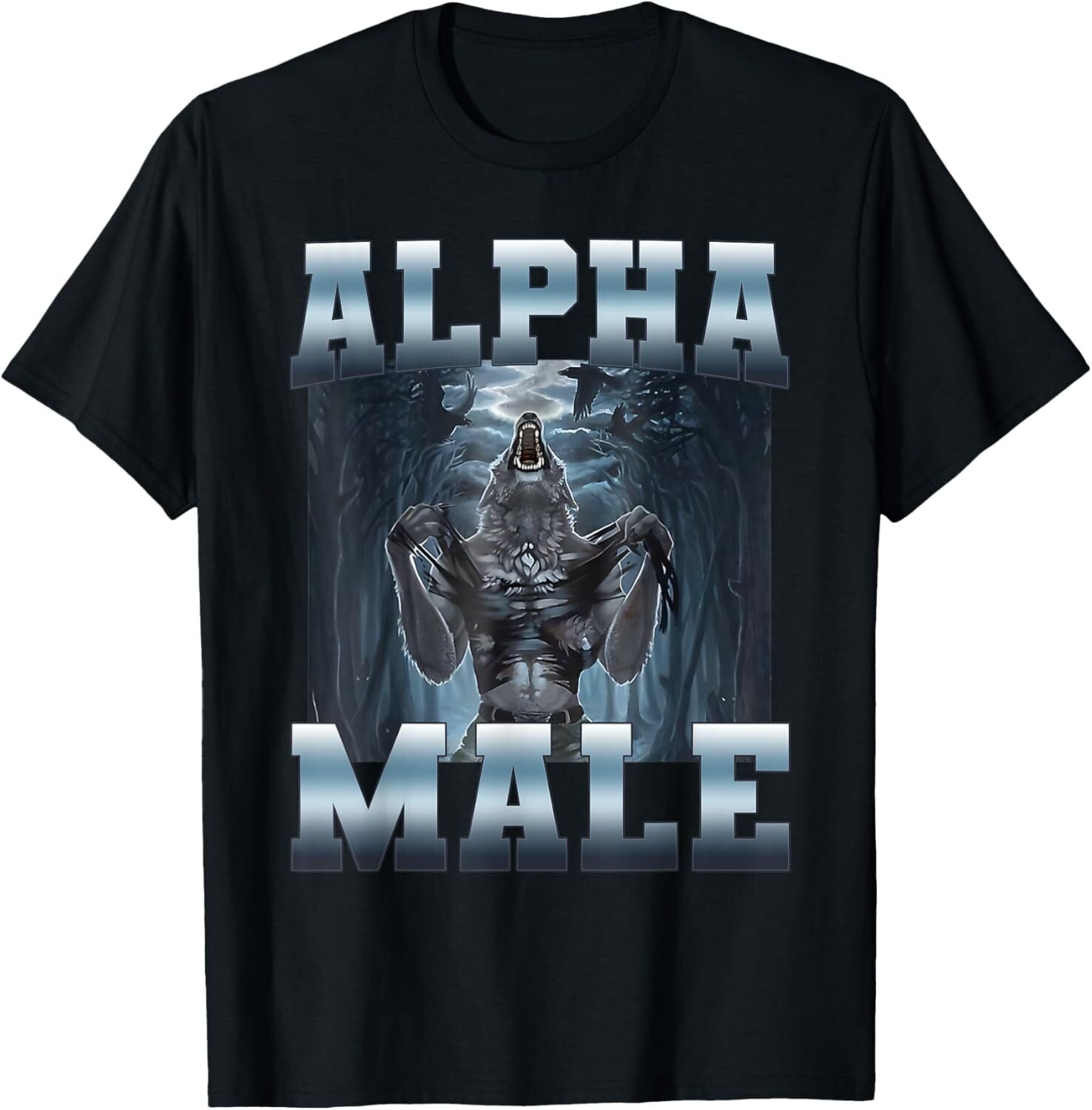 Wolf Shirt Alpha Male Wolf Meme Men Women T-Shirt - Walmart.com