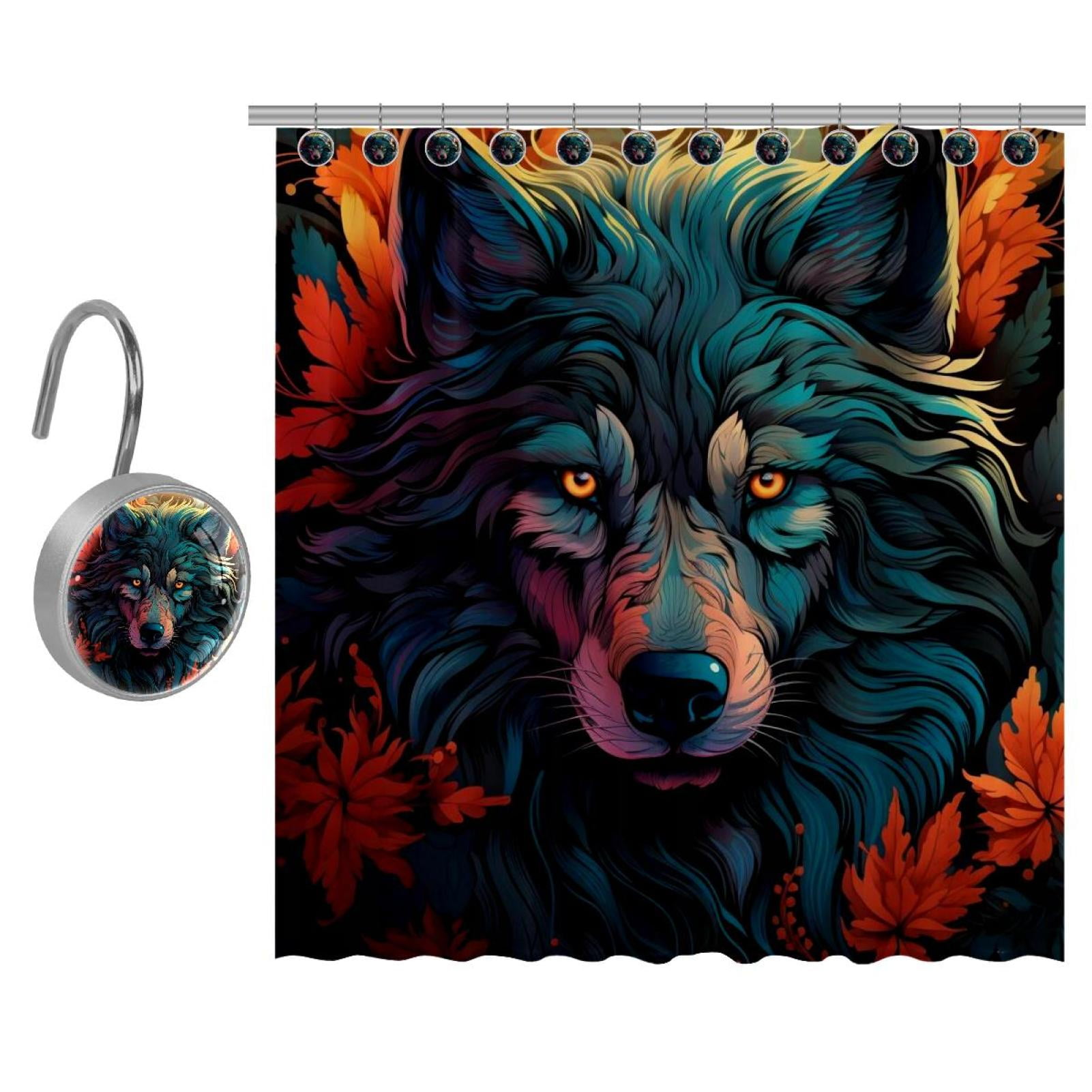 Wolf Shower Curtain for Bathroom - Walmart.com