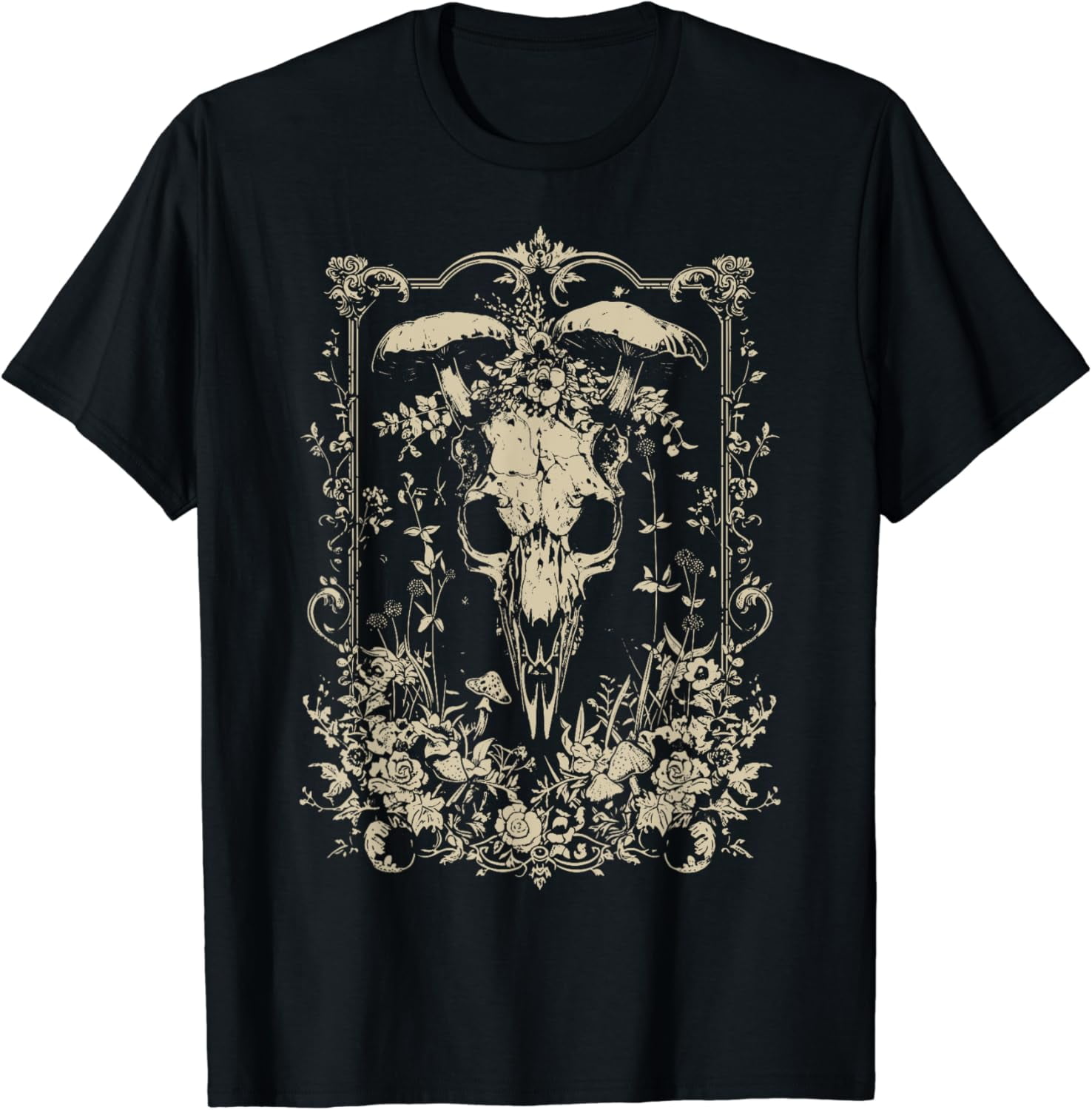 Wolf Skull | Dark Academia Witchy Wicca Witchcore Crowcore T-Shirt ...