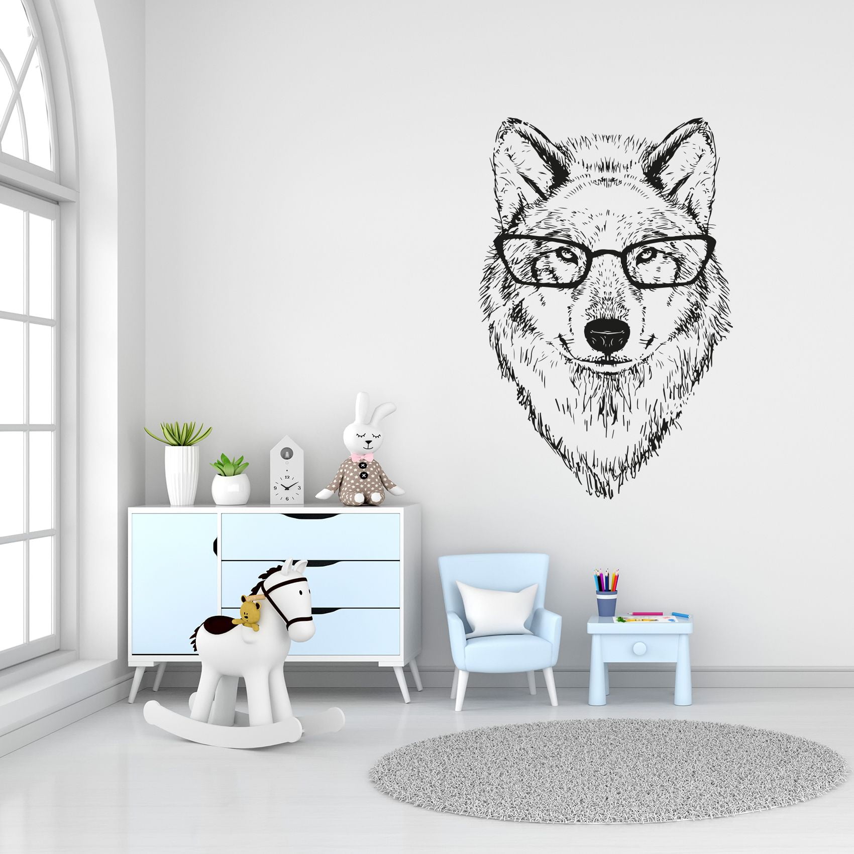 Wolf Smart Wolves Jungle Animal Animals Wild Life Wall Sticker Art ...
