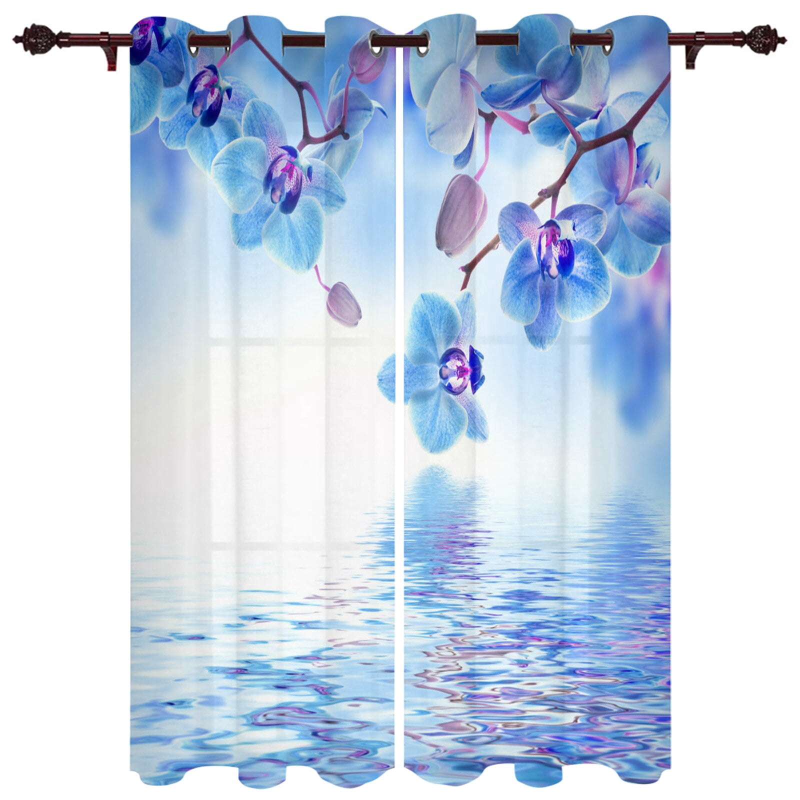 Wolf Snow Spot Kitchen Curtain Kids Bedroom Living Room Balcony Outdoor ...