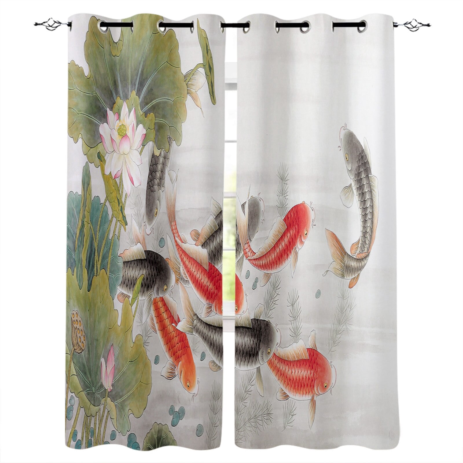 Wolf Snow Spot Kitchen Curtain Kids Bedroom Living Room Balcony Outdoor ...