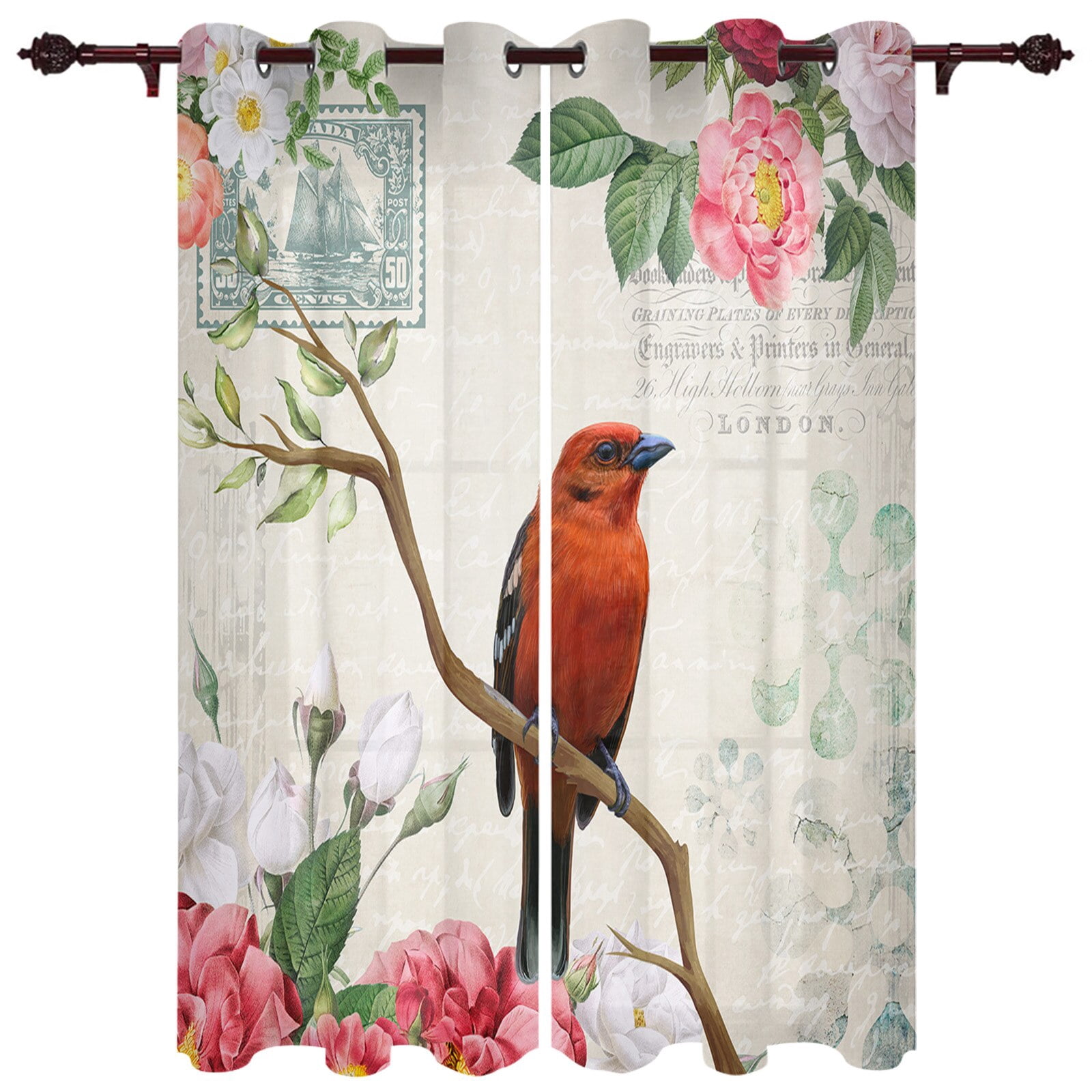 Wolf Snow Spot Kitchen Curtain Kids Bedroom Living Room Balcony Outdoor ...
