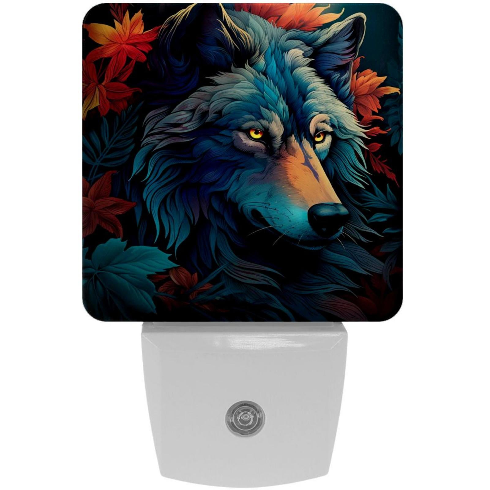 Wolf Square LED Night Lights - Small, Portable, and Energy-Efficient ...