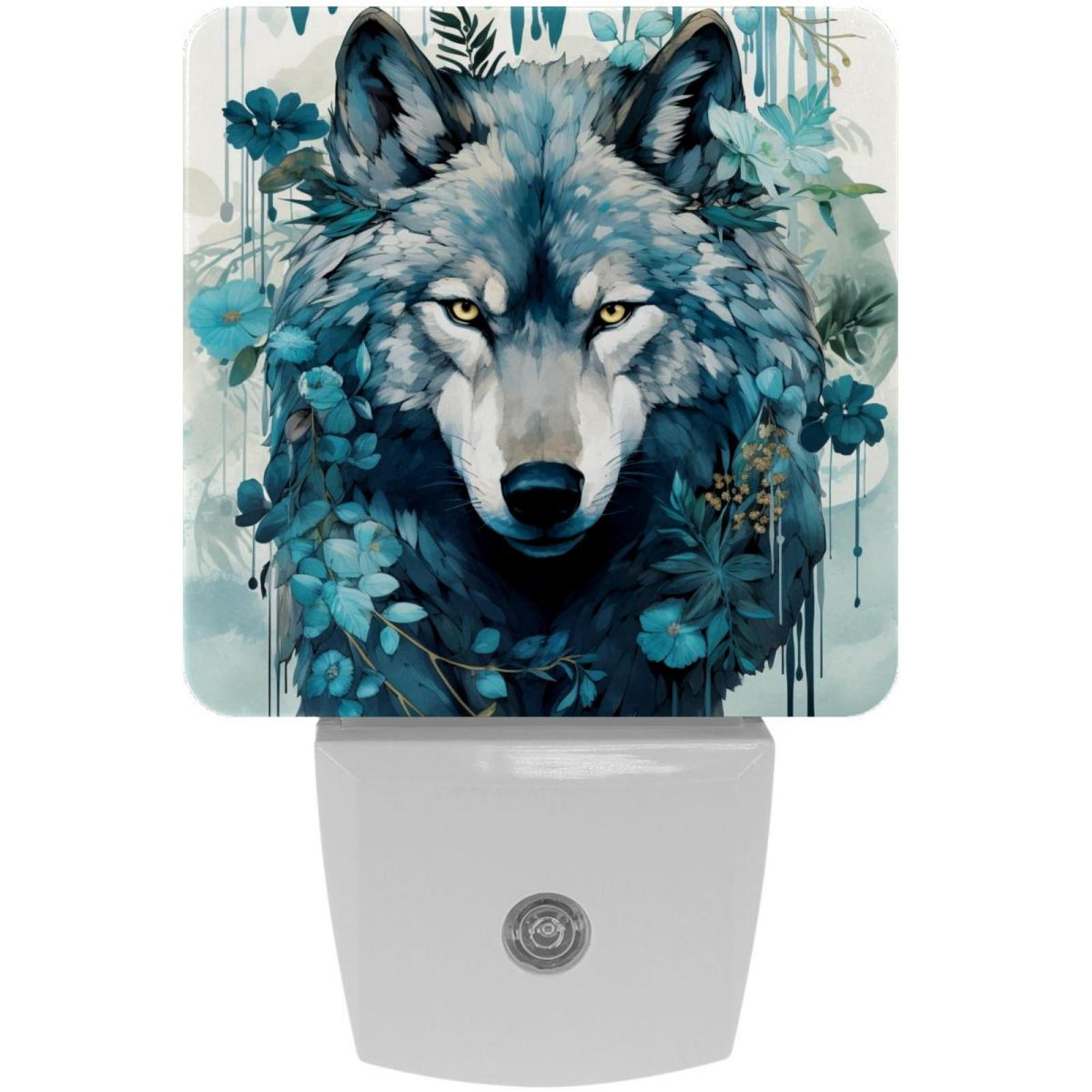 Wolf Square LED Night Lights - Small, Portable, and Energy-Efficient ...