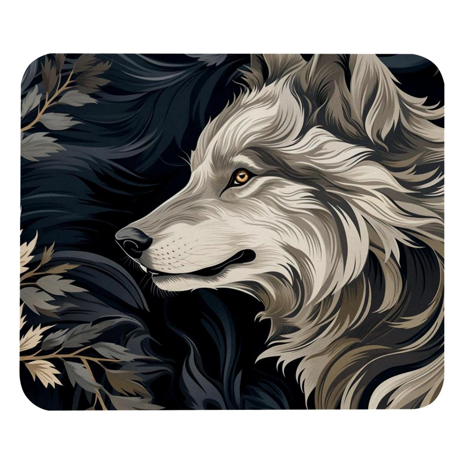 Wolf Square Non-Slip Rubber Bottom Printed Desk Mat Mouse Mat Gaming ...