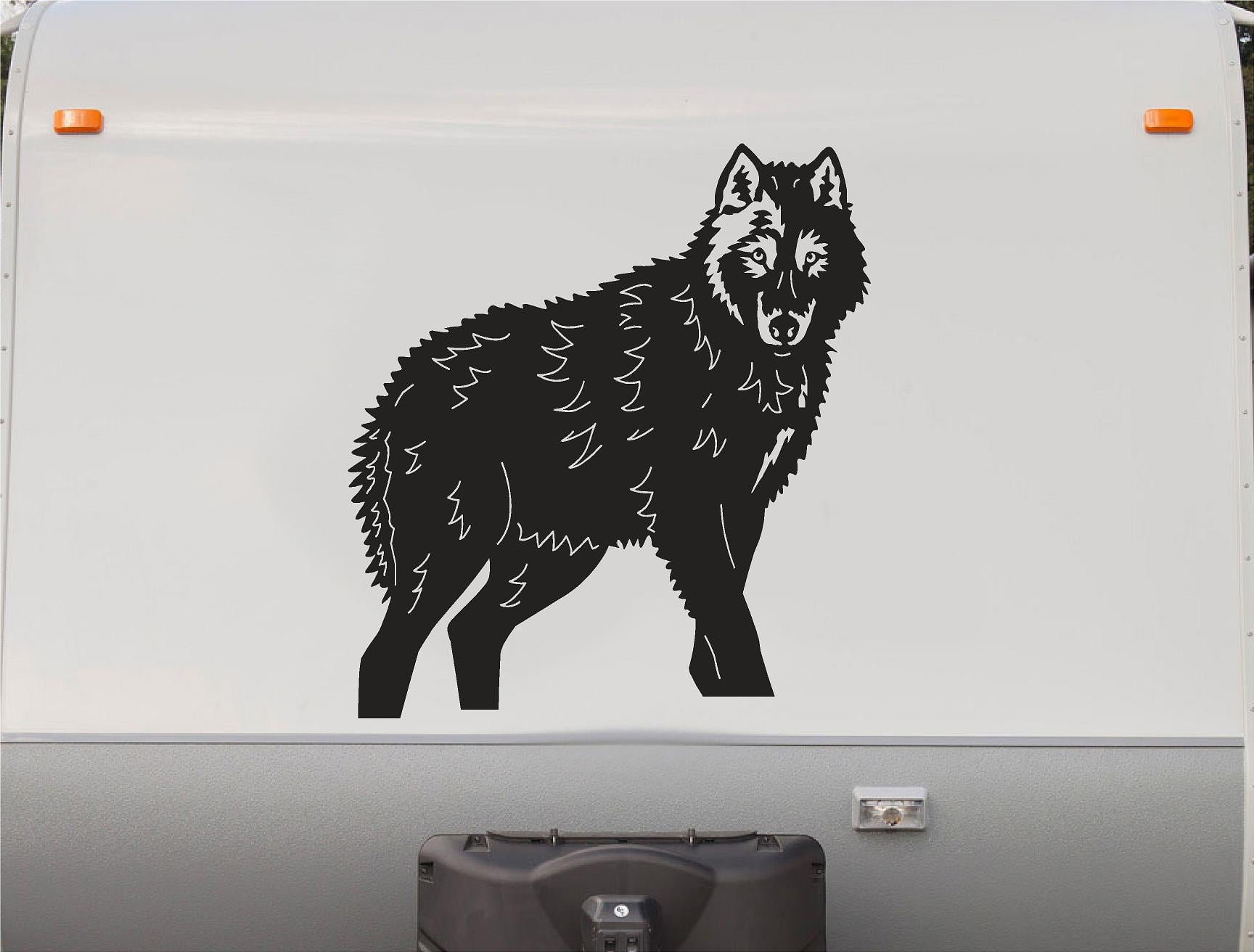 Wolf Standing Decal Trailer Camper Auto Truck Vinyl Sticker - Walmart.com