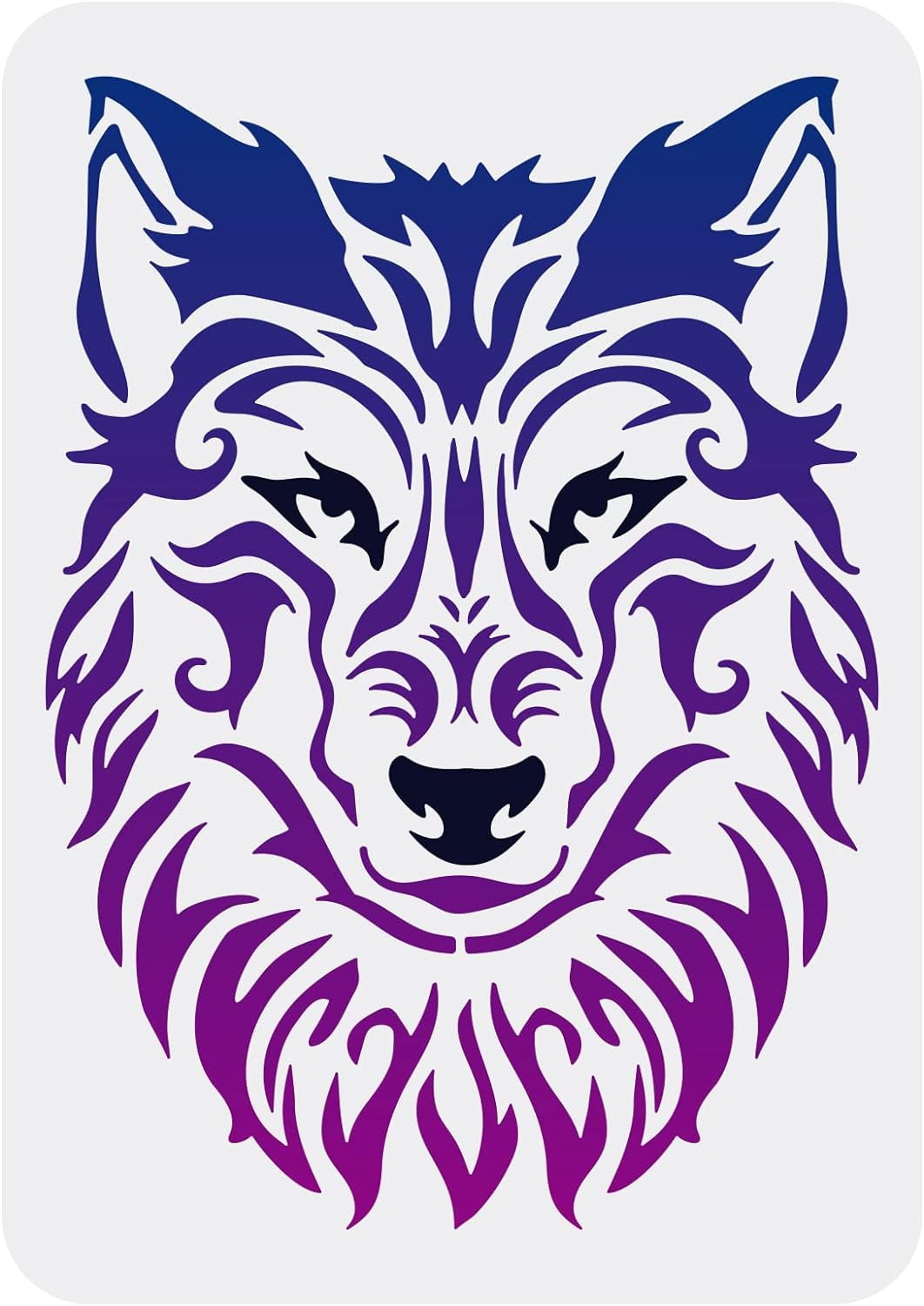 Wolf Stencil 8.3x11.7inch Large Painting Stencil Wolf Head Template ...