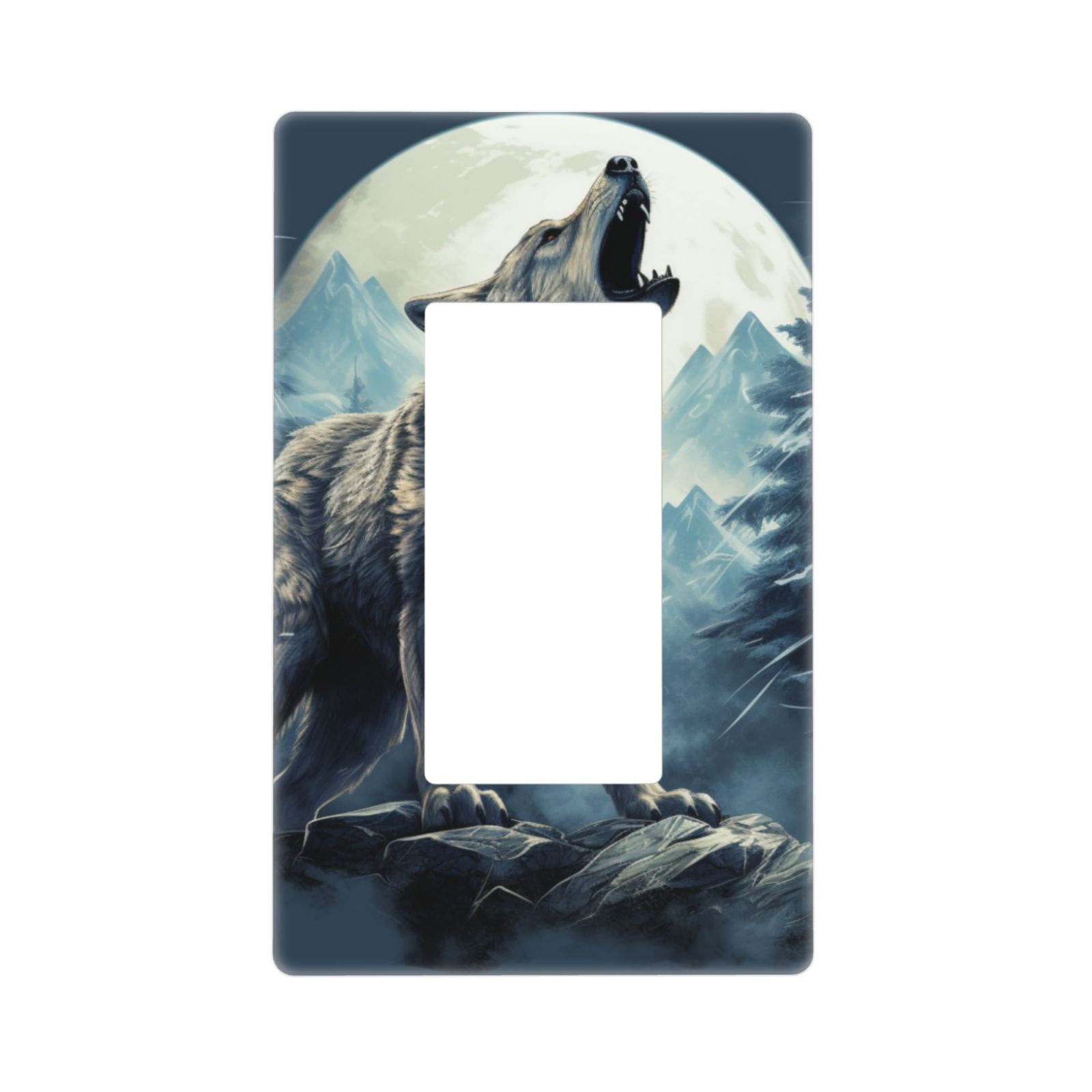 Wolf Switch Cover Decorative Wall Plate / 1-Gang Screwless / Standard ...