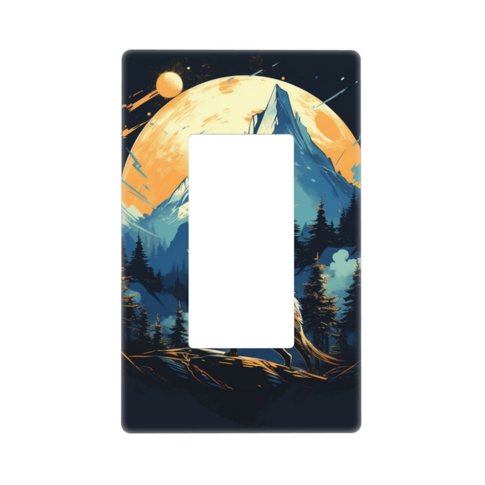 Wolf Switch Cover Decorative Wall Plate / 1-Gang Screwless / Standard ...