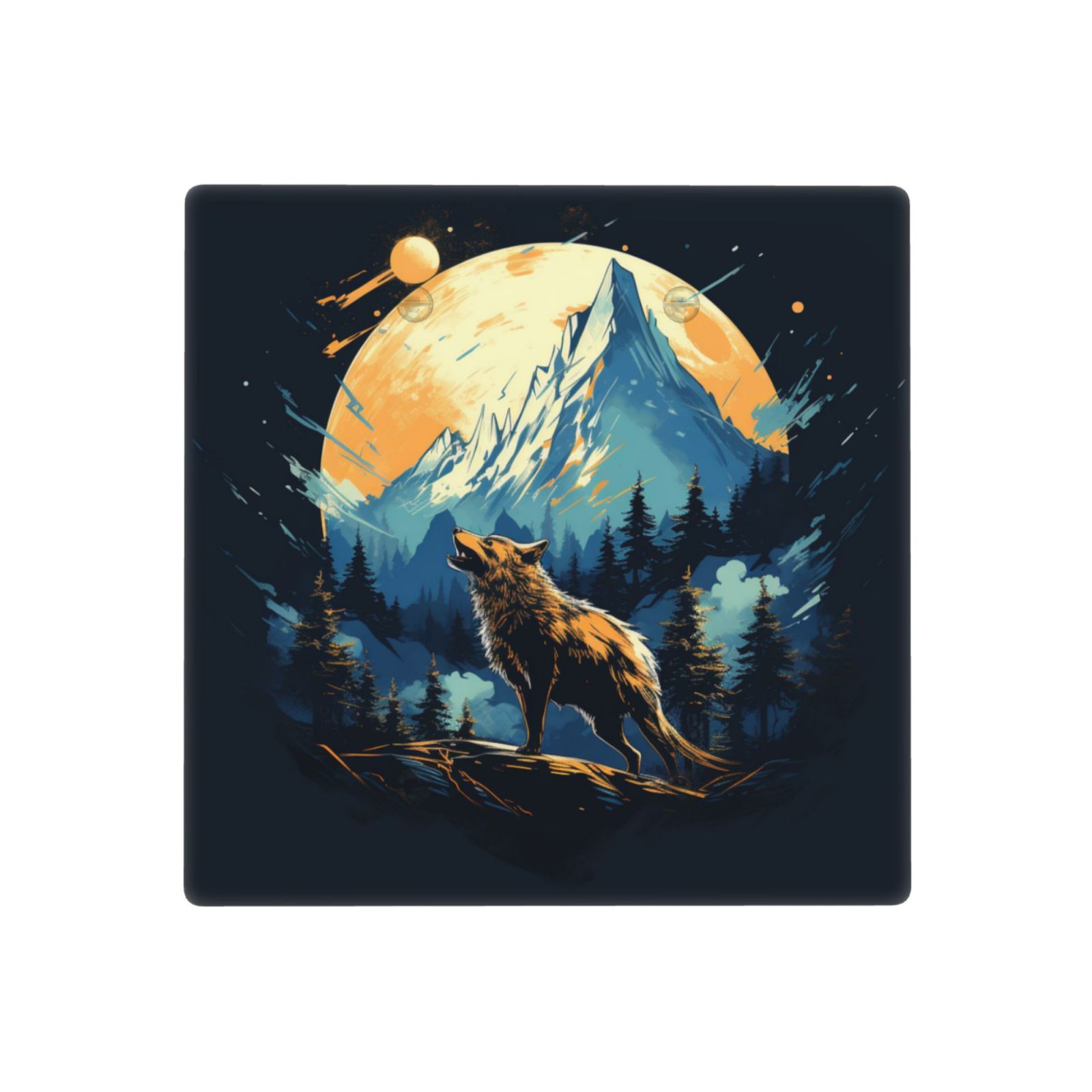 Wolf Switch Cover Decorative Wall Plate / 2-Gang Blank / Mid-Size ...