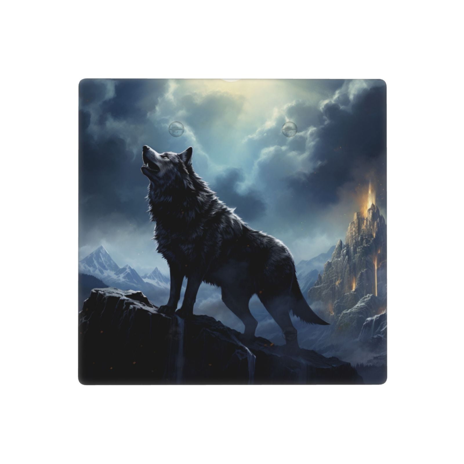 Wolf Switch Cover Decorative Wall Plate / 2-Gang Blank / Standard Size ...