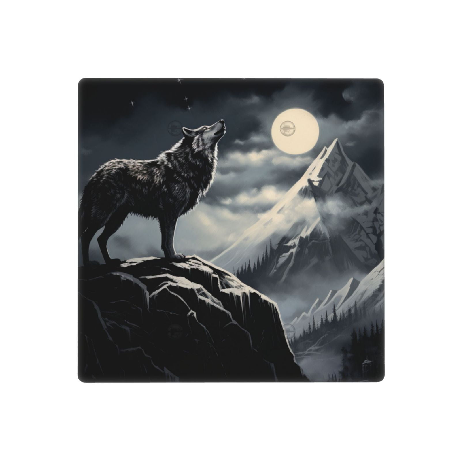 Wolf Switch Cover Decorative Wall Plate / 2-Gang Blank / Standard Size ...