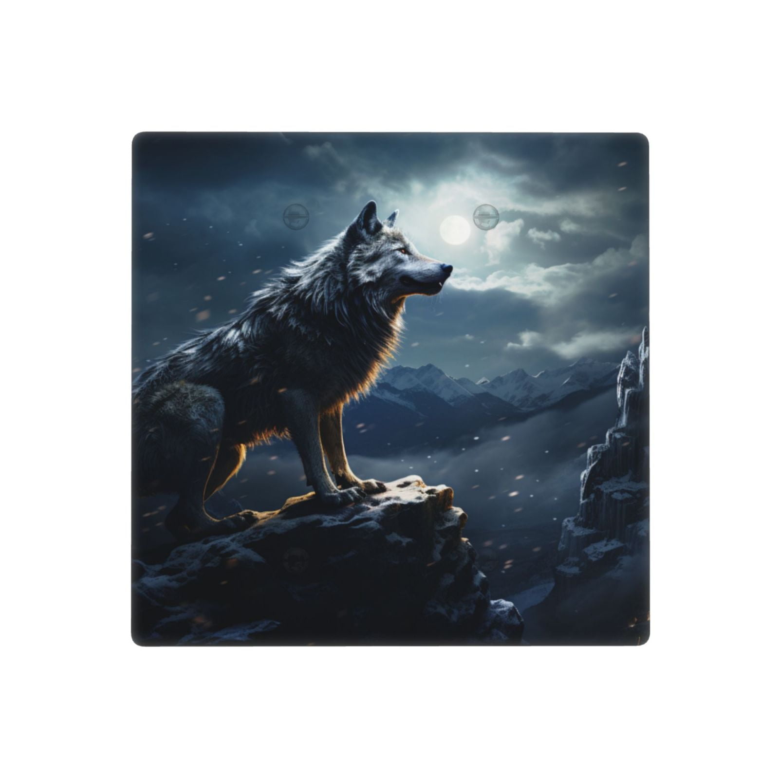Wolf Switch Cover Decorative Wall Plate / 2-Gang Blank / Standard Size ...