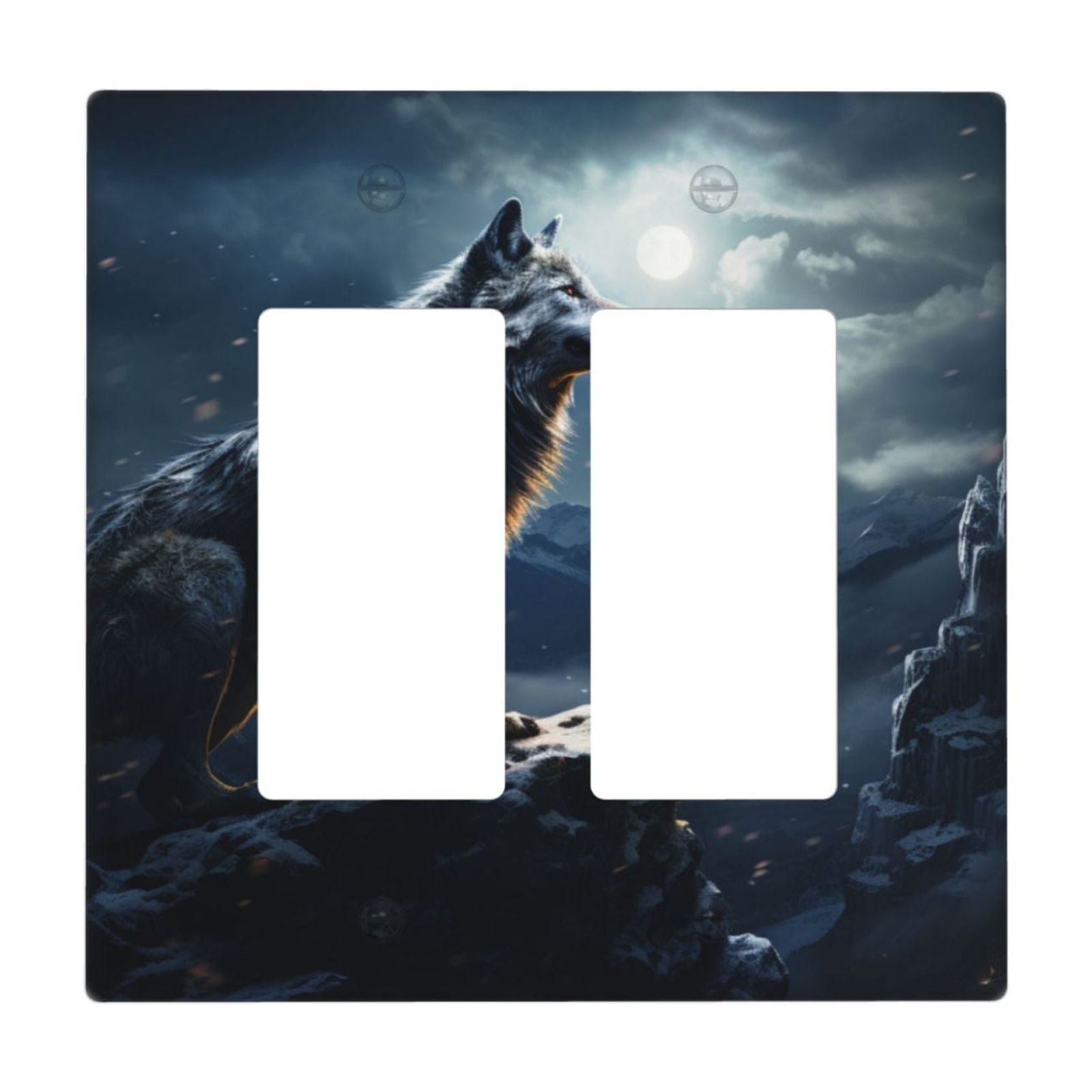 Wolf Switch Cover Decorative Wall Plate / 2-Gang / Standard Size ...