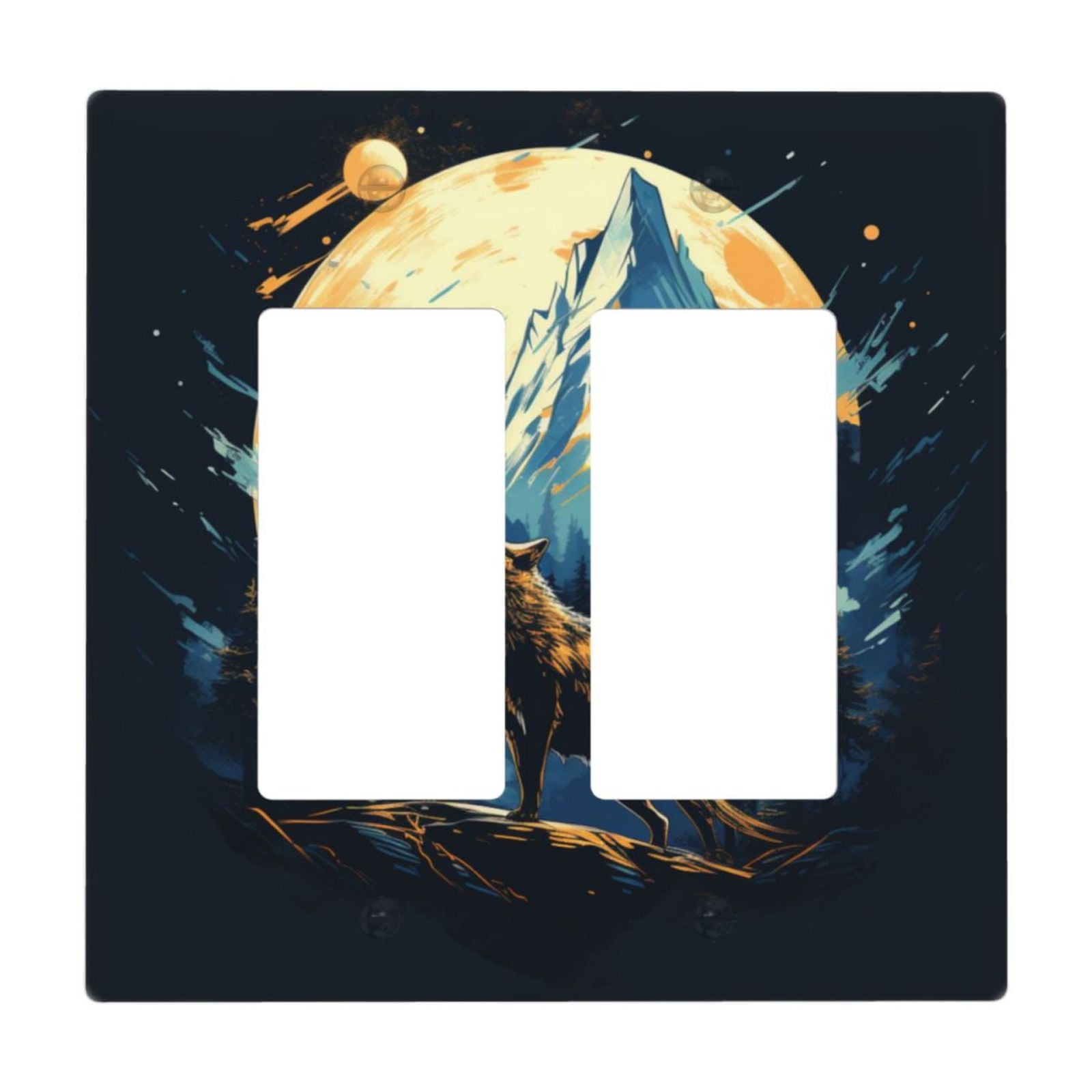 Wolf Switch Cover Decorative Wall Plate / 2-Gang / Standard Size ...