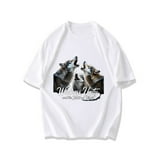 Wolf T-Shirt Black Howling Wolves And Wildness Unity And The Natural ...