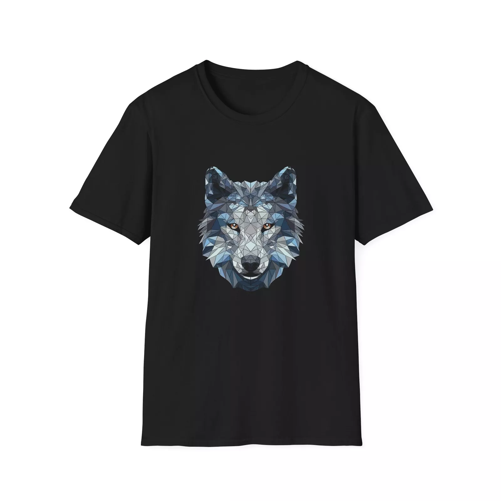 Wolf T-Shirt Geometric Wolf Face Graphic Design | eBay - Walmart.com