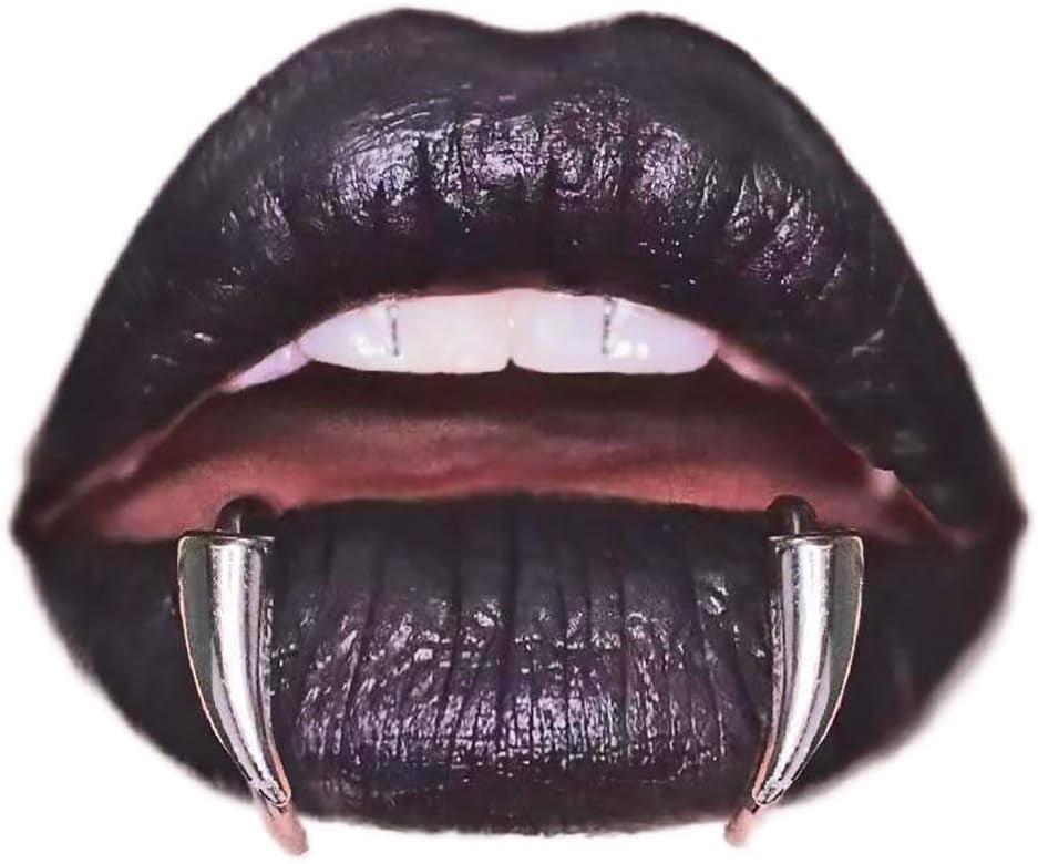 Wolf Teeth Non Piercing Labret Stainless Steel Polishing Lip Jewelry ...