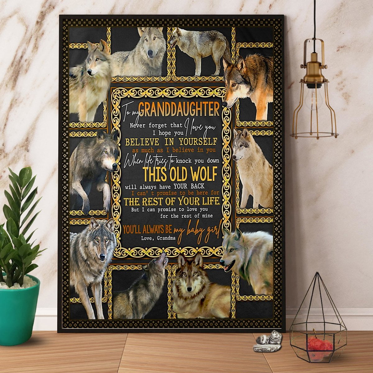 Wolf To My Granddaughter You'Ll Always Be My Baby Girl Family Love ...