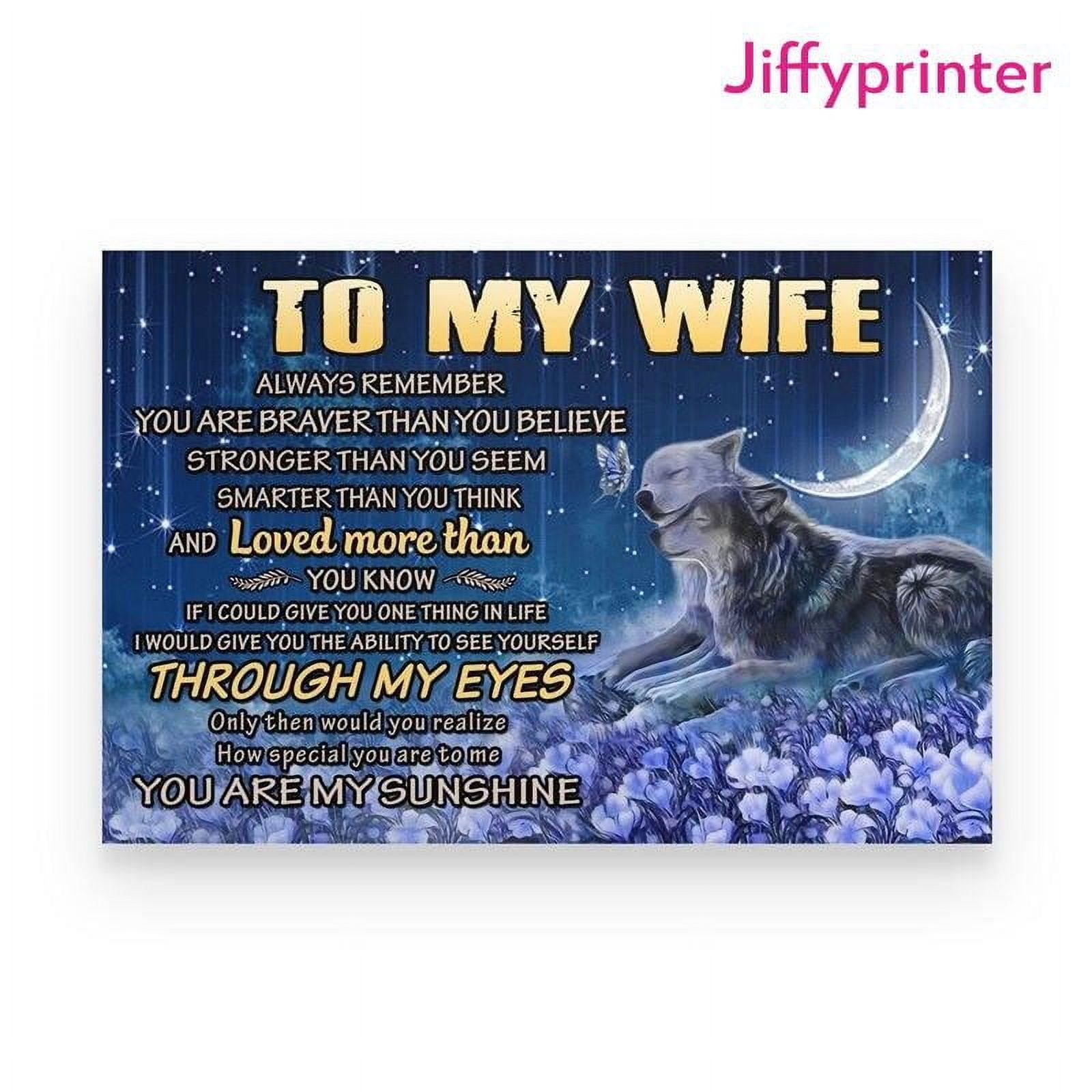 Wolf To My Wife You Are My Sunshine Poster Wall Art Horizontal 11 x 17 ...
