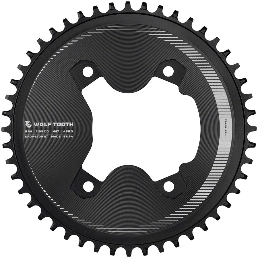 Wolf Tooth Aero 110 Asymmetric BCD Chainring - 46t, 110 Asymmetric BCD ...