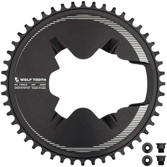 Wolf Tooth Aero Direct Mount 1x Chainring - 48t, 4-Bolt, Drop-Stop ST ...