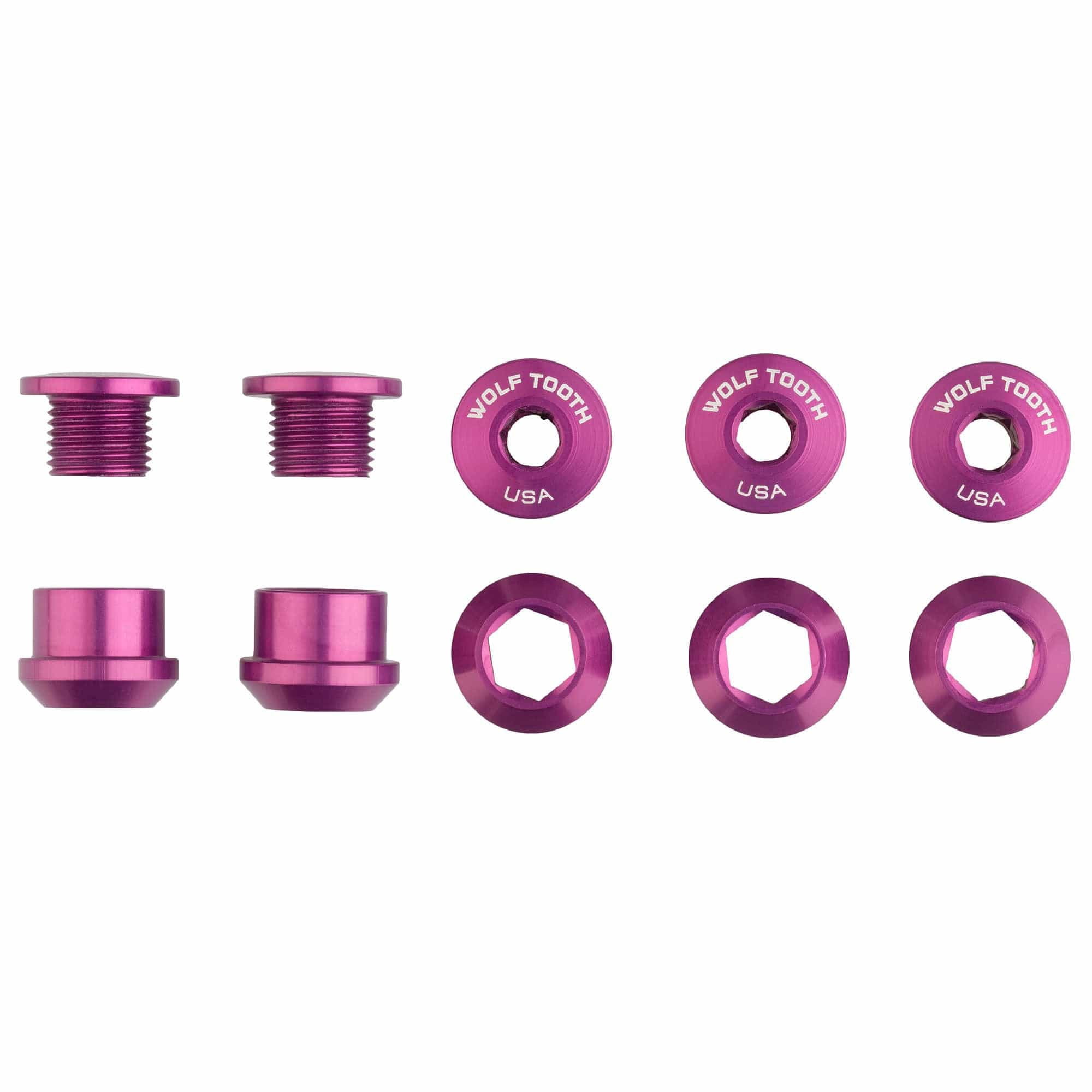 Wolf Tooth Alloy Chainring Bolts - Purple - Walmart.com