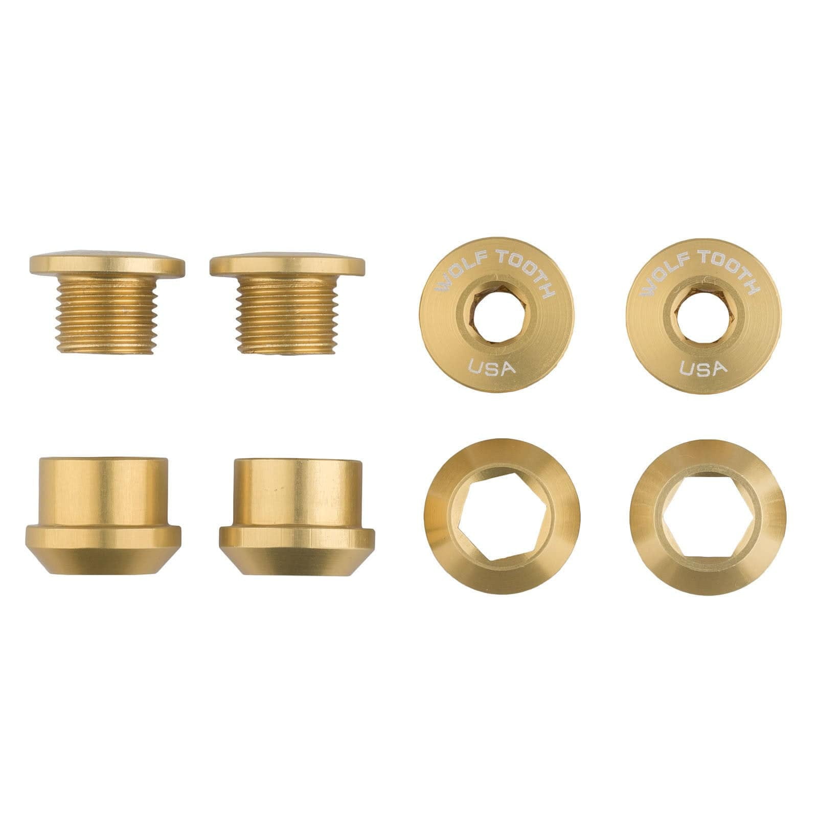 Wolf Tooth Components 1x 6mm Chainring Bolt: Gold, Set of 4, Dual Hex Fittings - Walmart ...