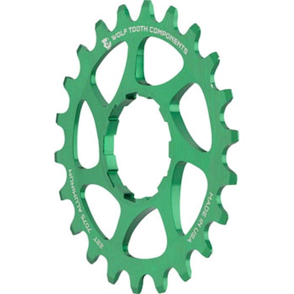 Wolf Tooth Components Single Speed Bike 22t Cog 3/32" Green - Walmart.com