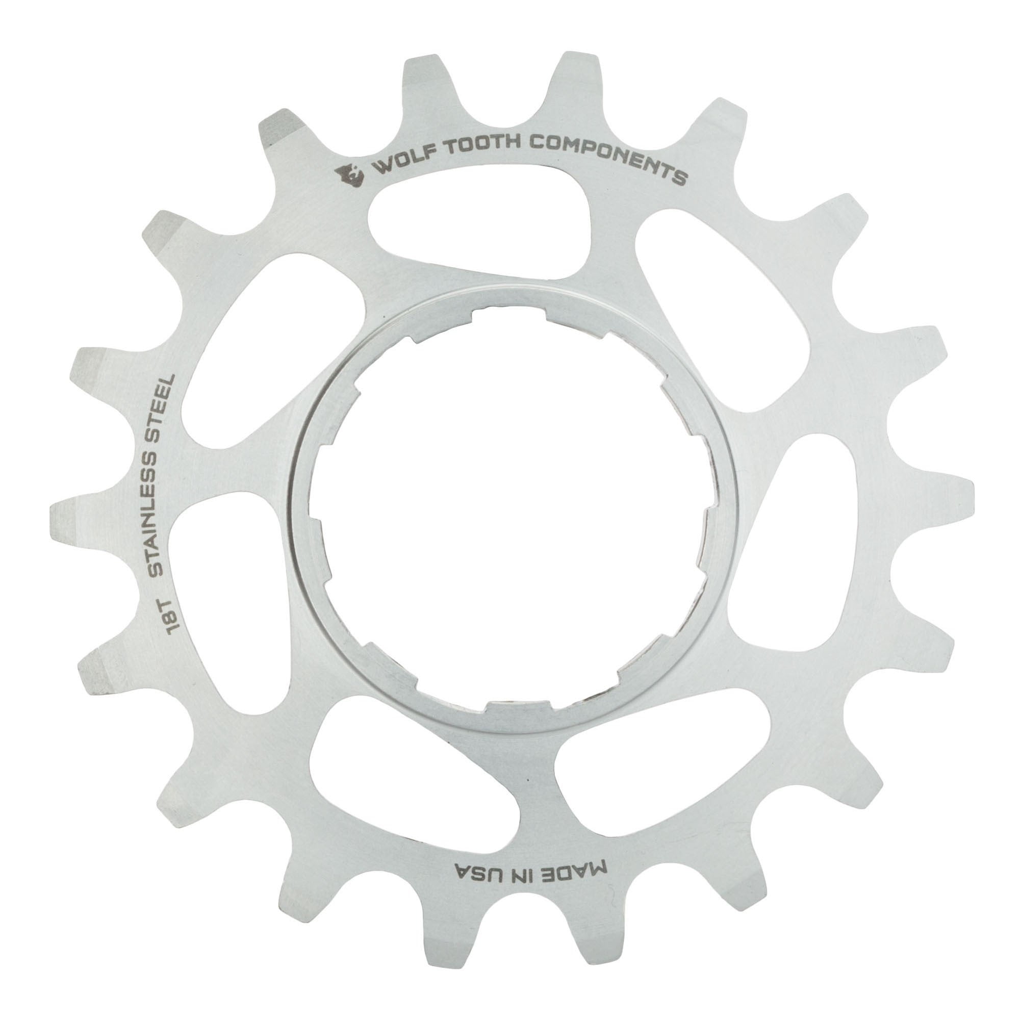 Wolf Tooth Single Speed Stainless Steel Cog - 19t, Compatible with 3/32 ...
