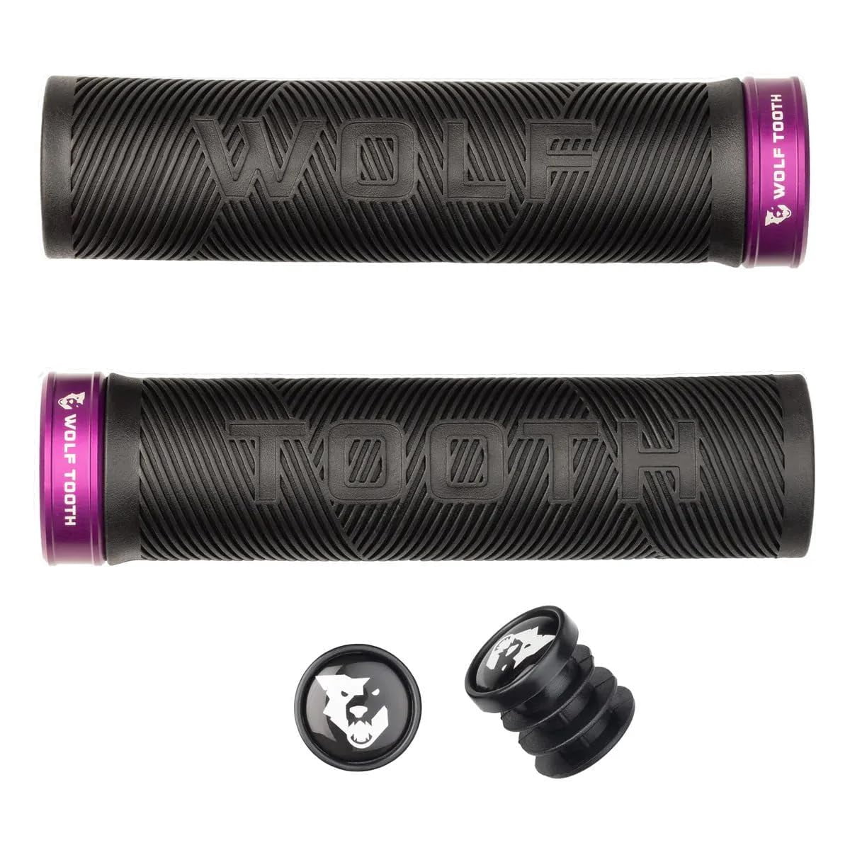 Wolf Tooth Components Echo Lock-On Grips Black/Purple - Walmart.com