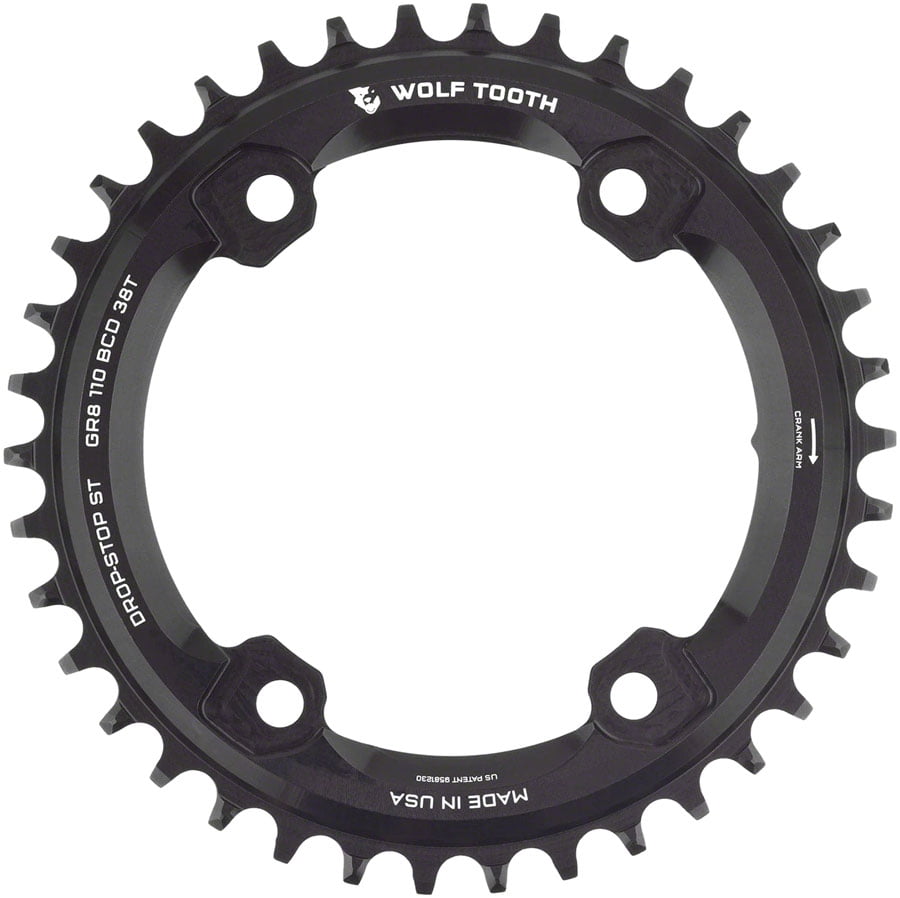 Wolf Tooth Shimano 110 Asymmetric BCD Chainring - 38t, 110 Asymmetric ...