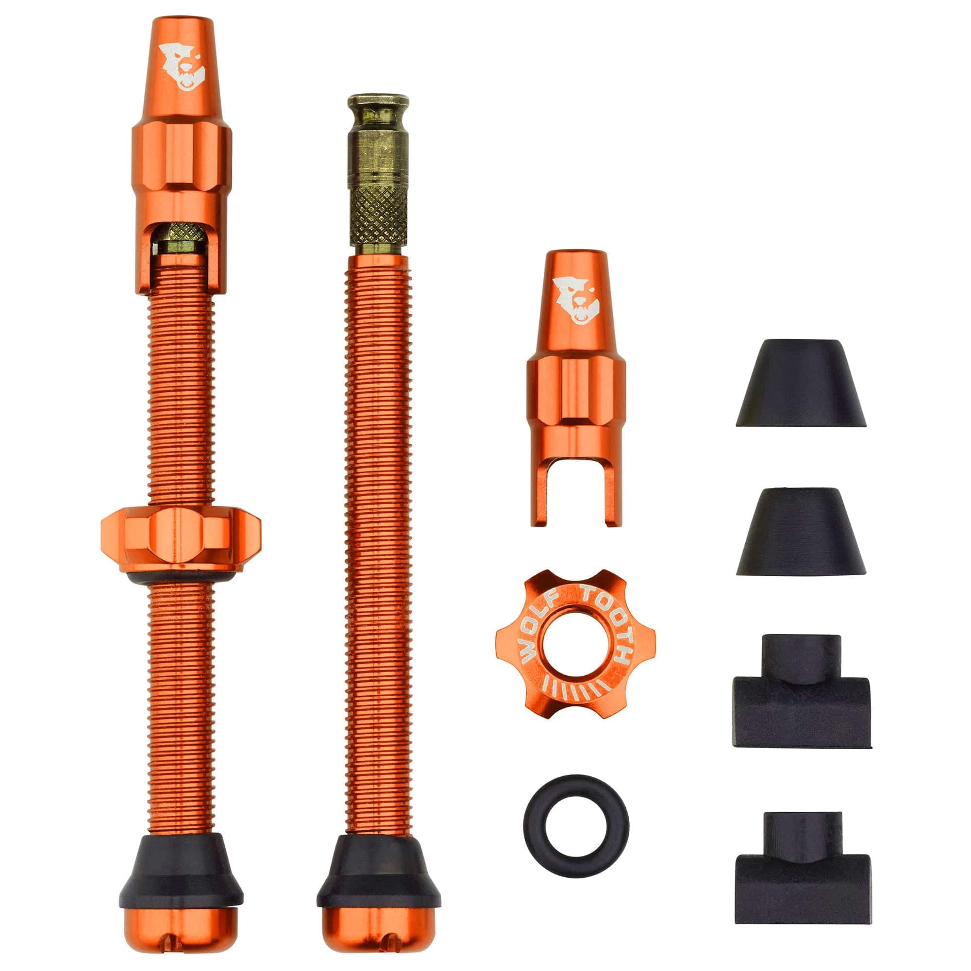 Wolf Tooth Tubeless Valve Stem Kit for Clik Valve 60mm Orange - Walmart.com