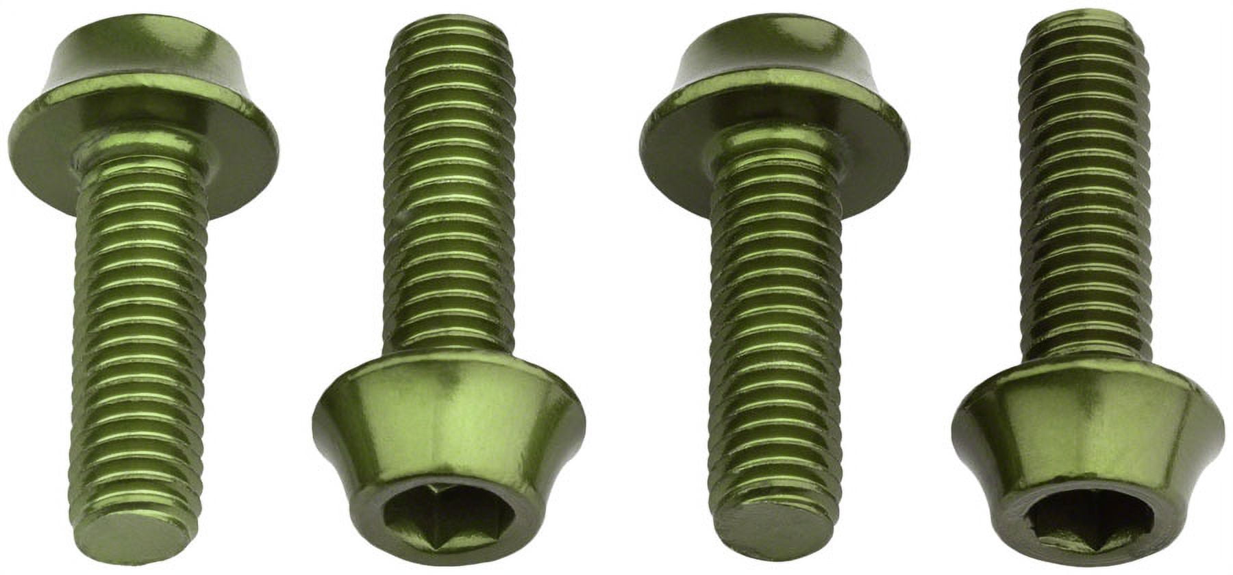 Wolf Tooth Water Bottle Cage Bolts - Set/4, Aluminum, Olive - Walmart.com