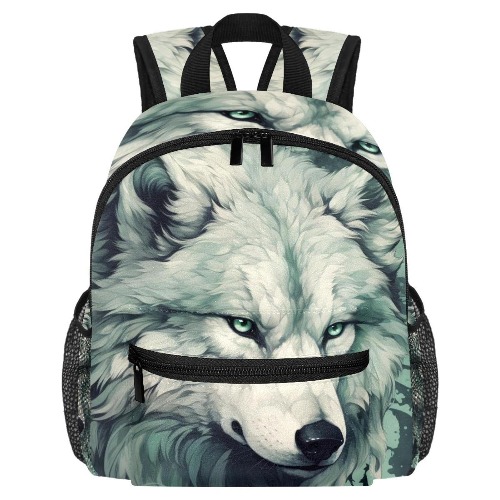 Wolf Traveling Backpack with Adjustable Shoulder Strap, Large Capacity ...