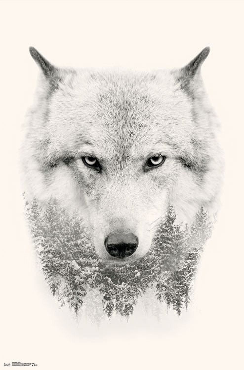Wolf - Trees Poster Print (22 x 34) - Walmart.com